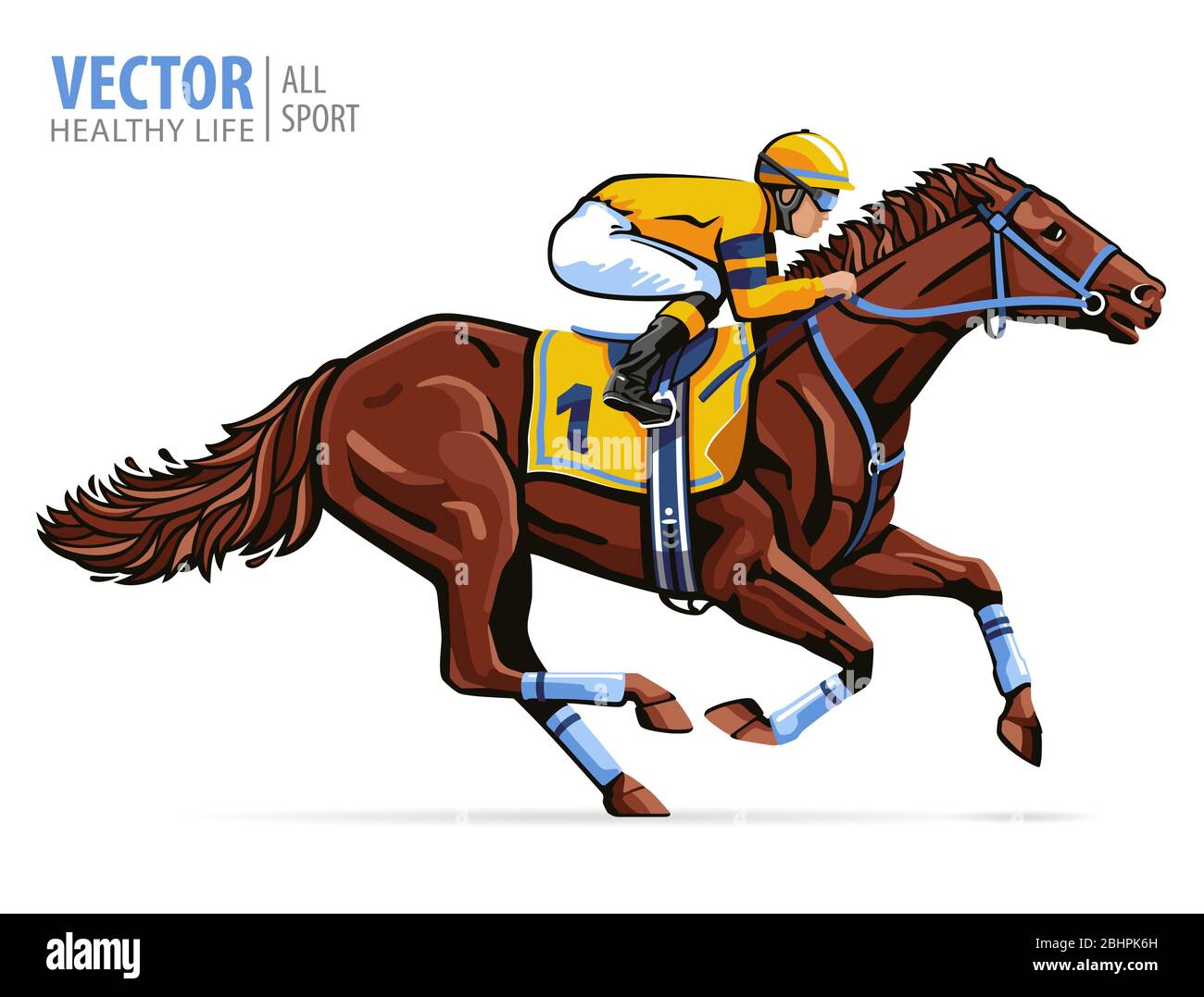 Jockey on racing horse. Sport. Champion. Hippodrome. Racetrack ...