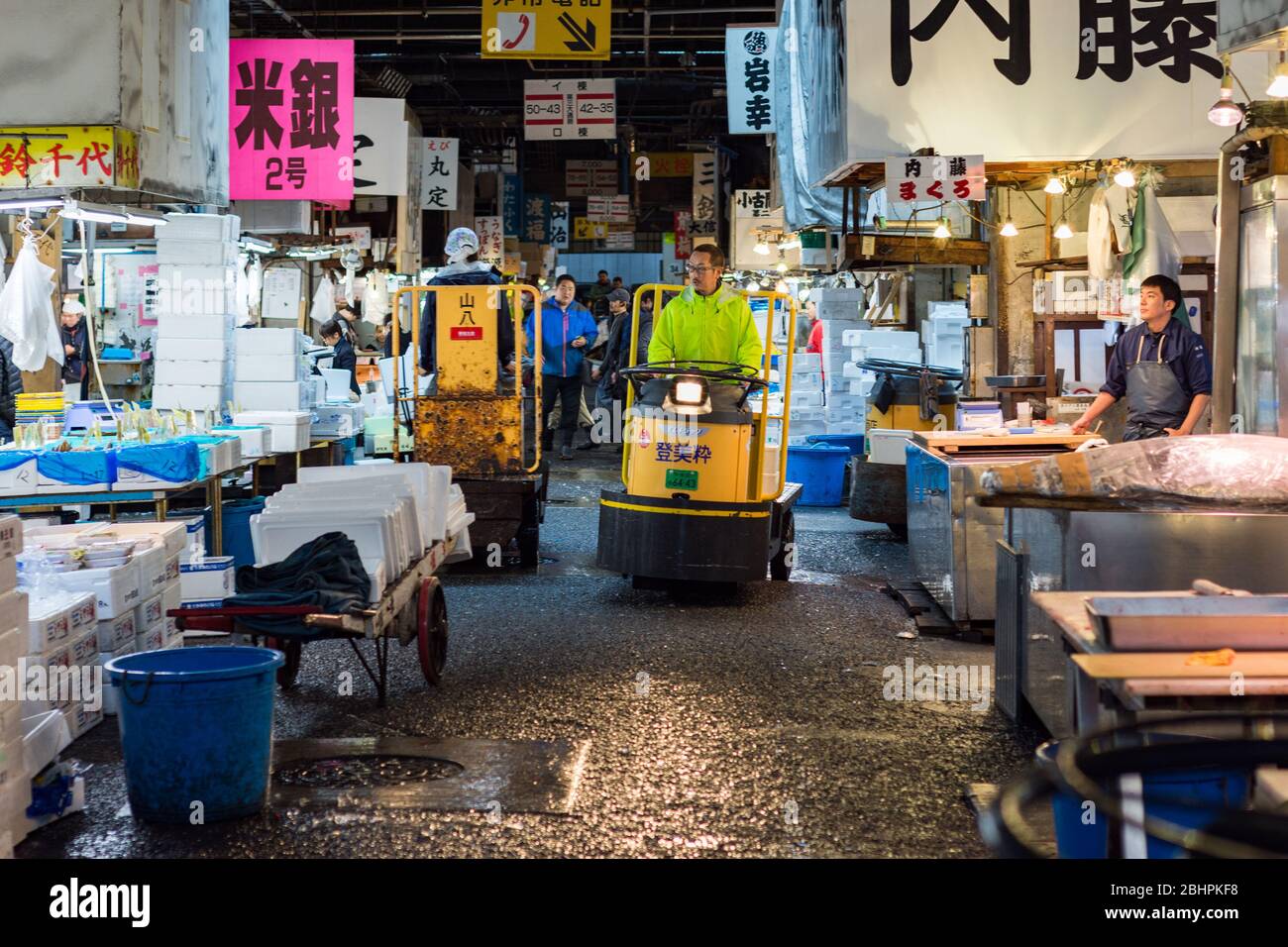 Tokyo / Japan - October 21, 2017: Tsukiji fish market in Tokyo, largest ...