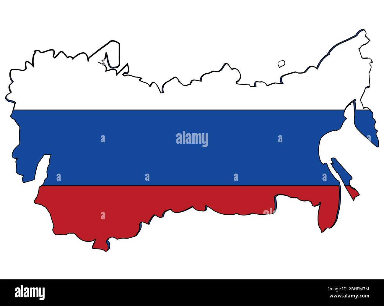 Card Russian Federation in colour of the flag Stock Vector Image & Art ...