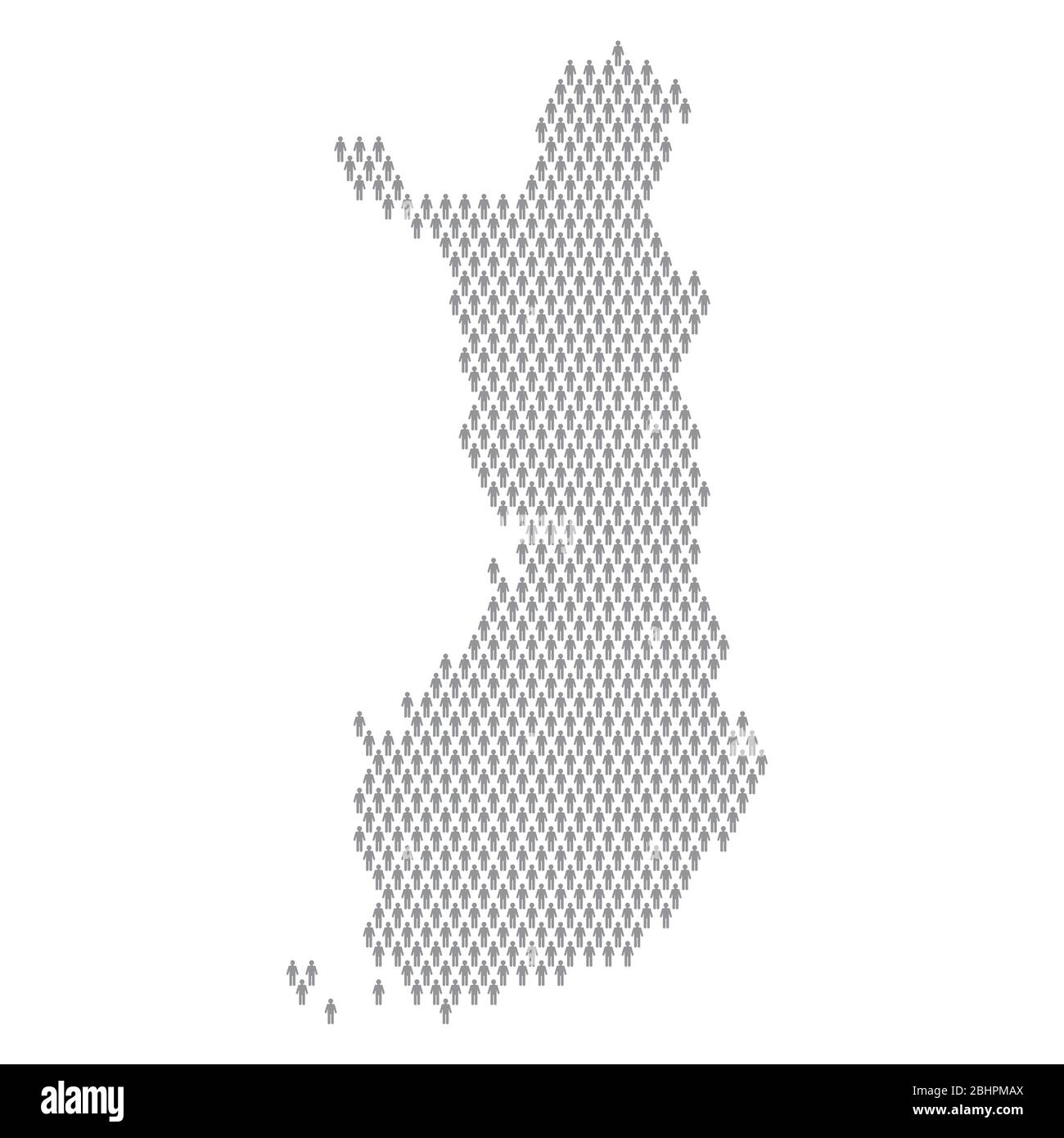 Finland population infographic. Map made from stick figure people Stock ...