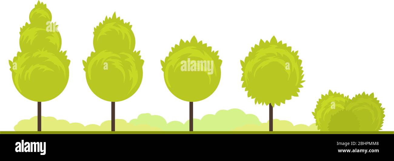 Summer. Trees set Stock Vector Image & Art - Alamy