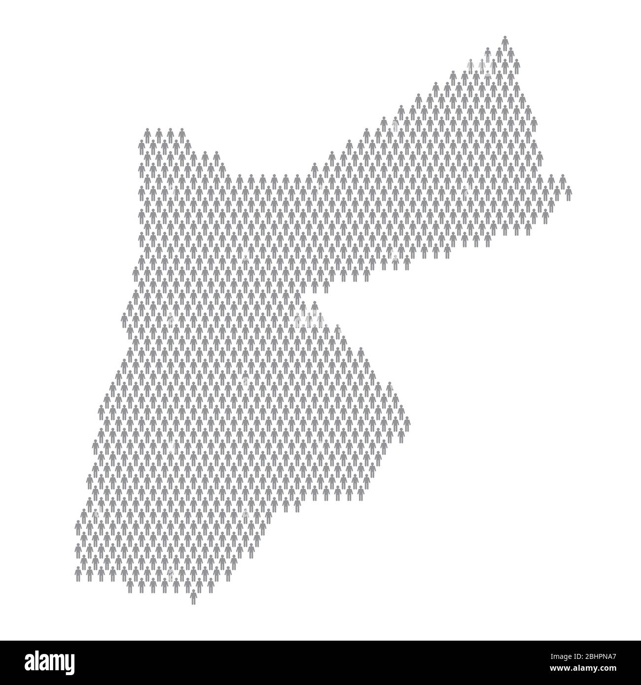 Jordan population infographic. Map made from stick figure people Stock ...