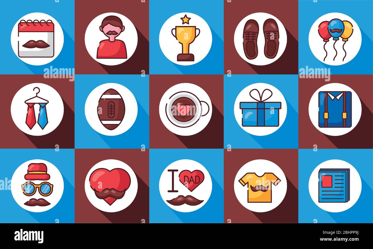 Fathers day vector bundle hi-res stock photography and images - Alamy