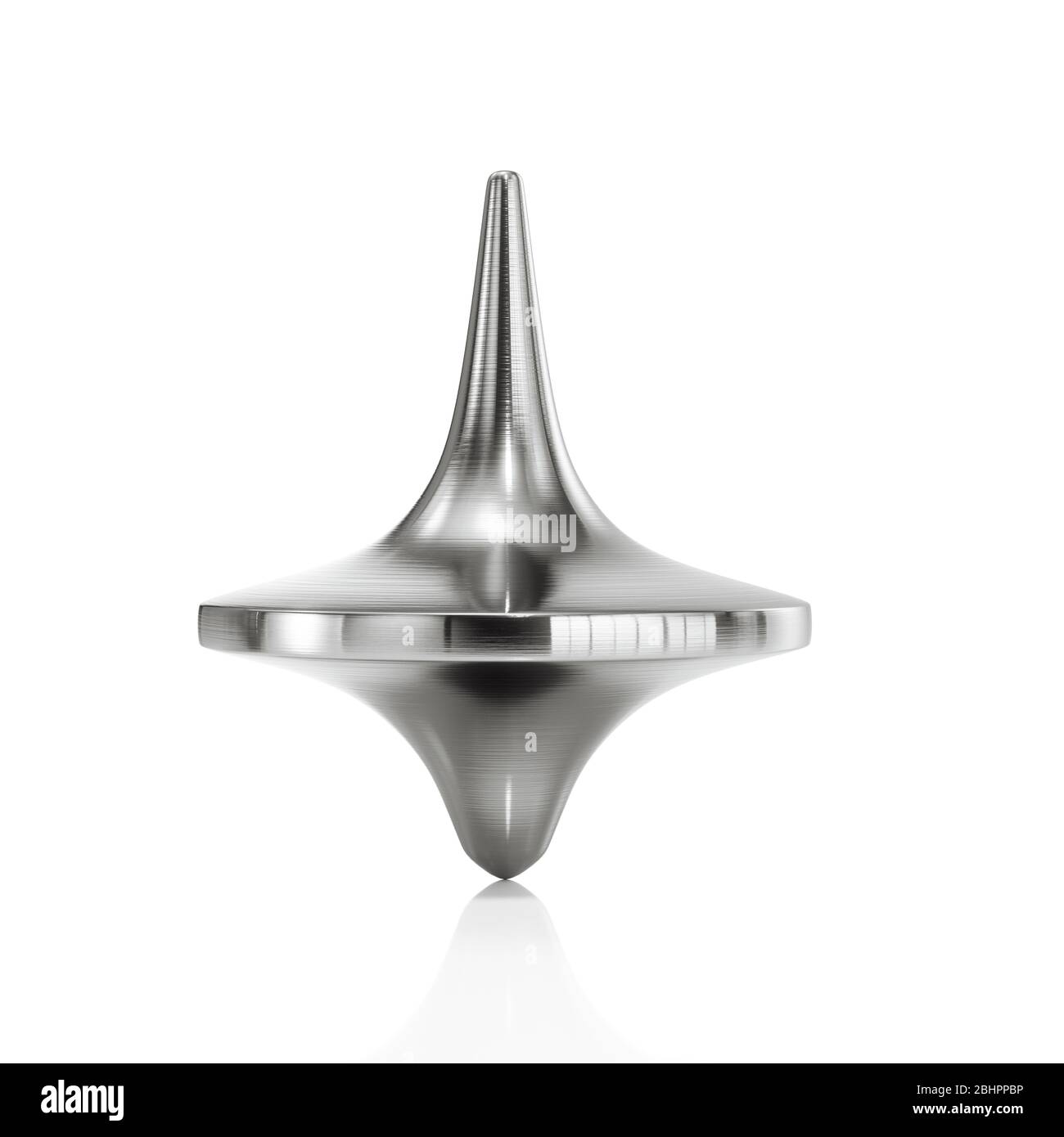 Spinning metal pendulum top. 3d rendering illustration isolated Stock ...