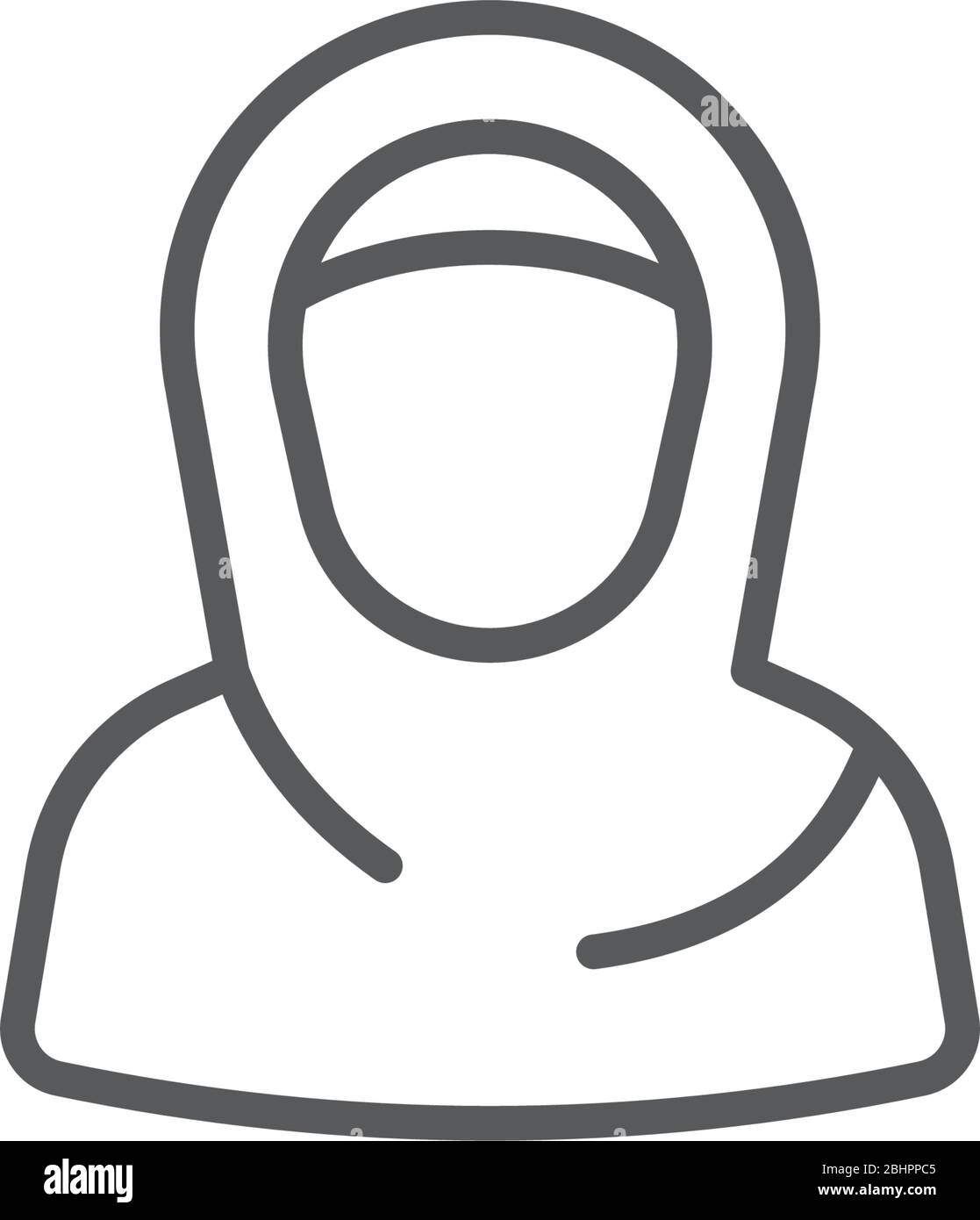 muslim woman vector icon symbol isolated on white background Stock ...