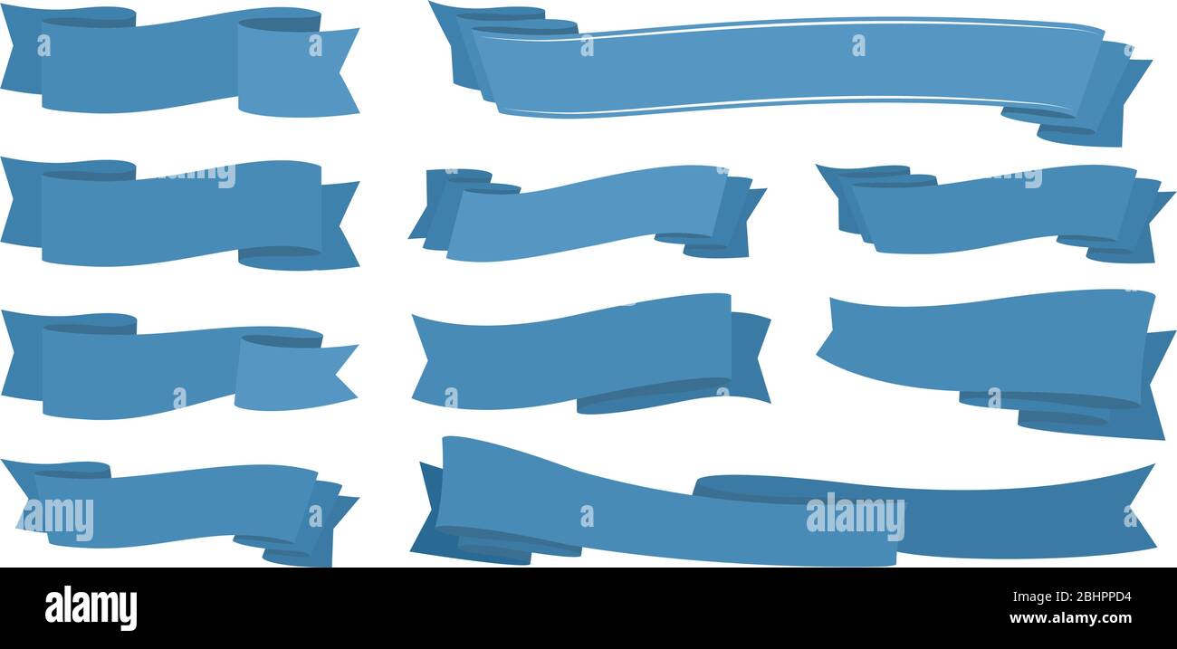 Blue ribbons set Stock Vector Image & Art - Alamy