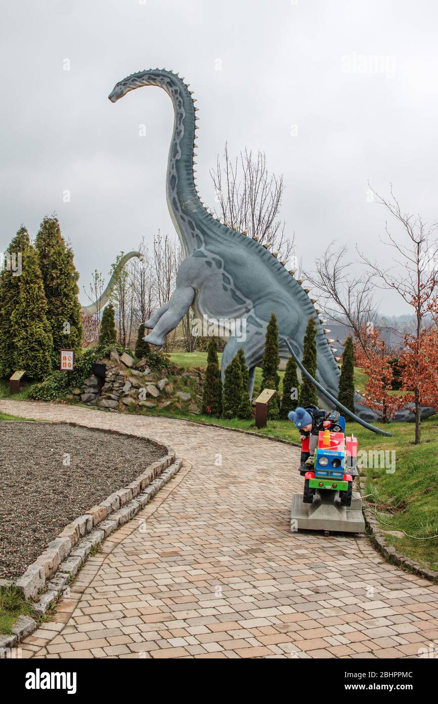 Dinoland park in Poland Zator Inwald Park Stock Photo - Alamy