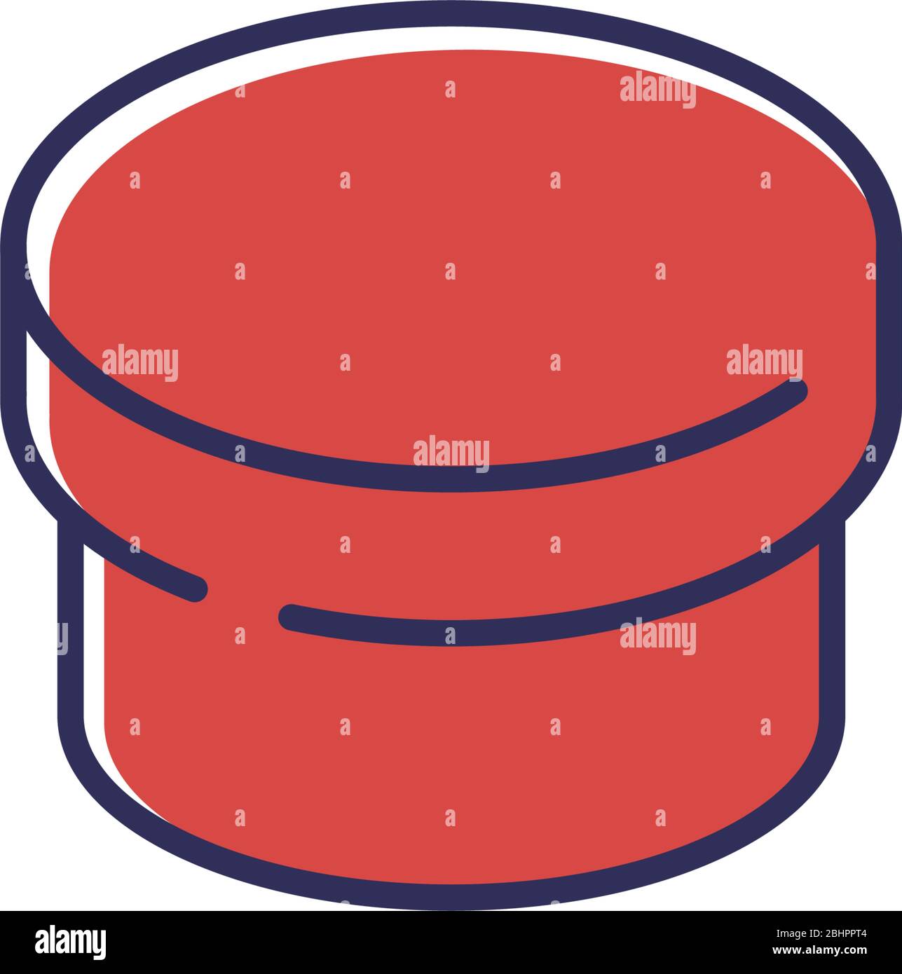 Round box vector icon symbol isolated on white background Stock Vector ...