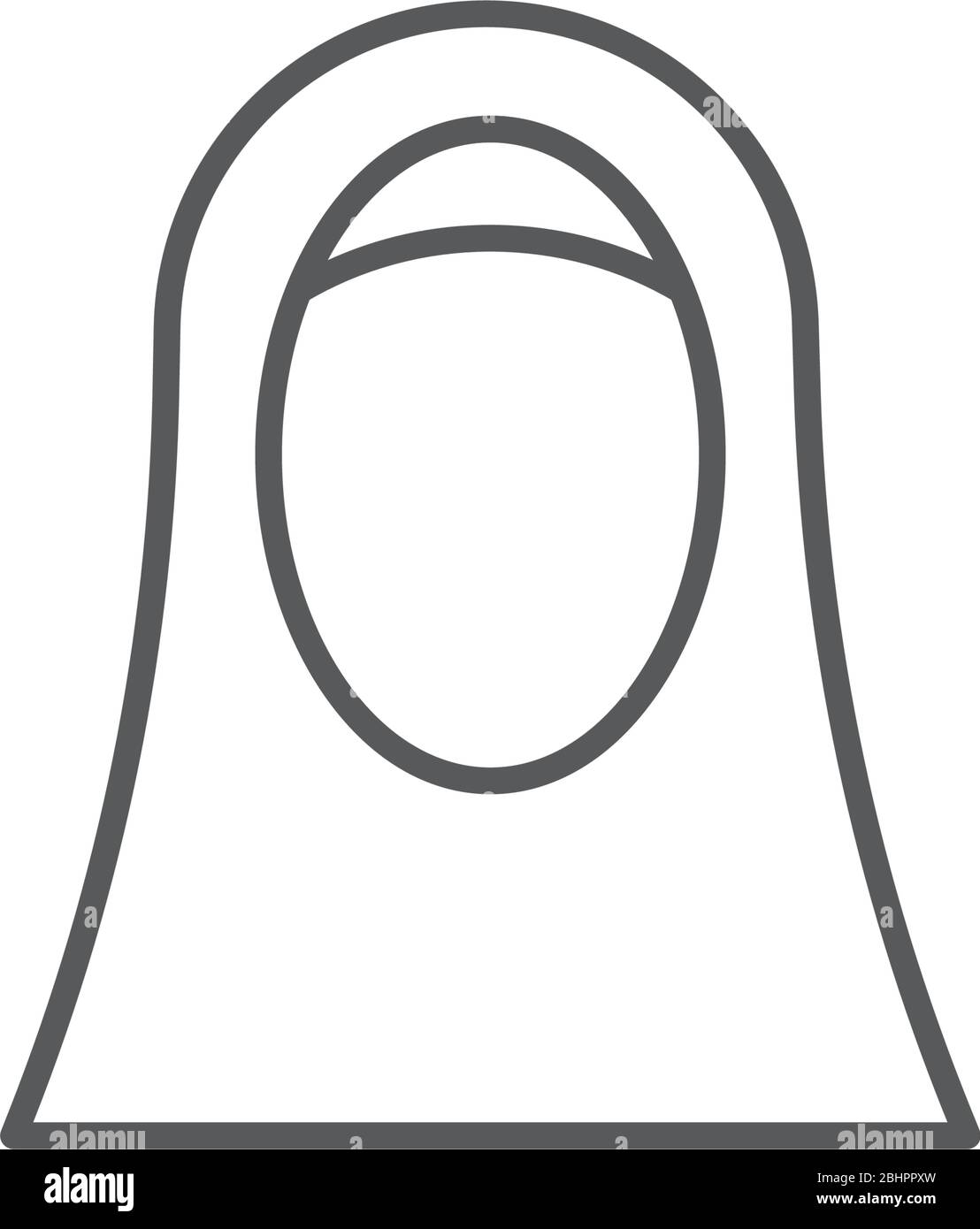 muslim woman vector icon symbol isolated on white background Stock ...