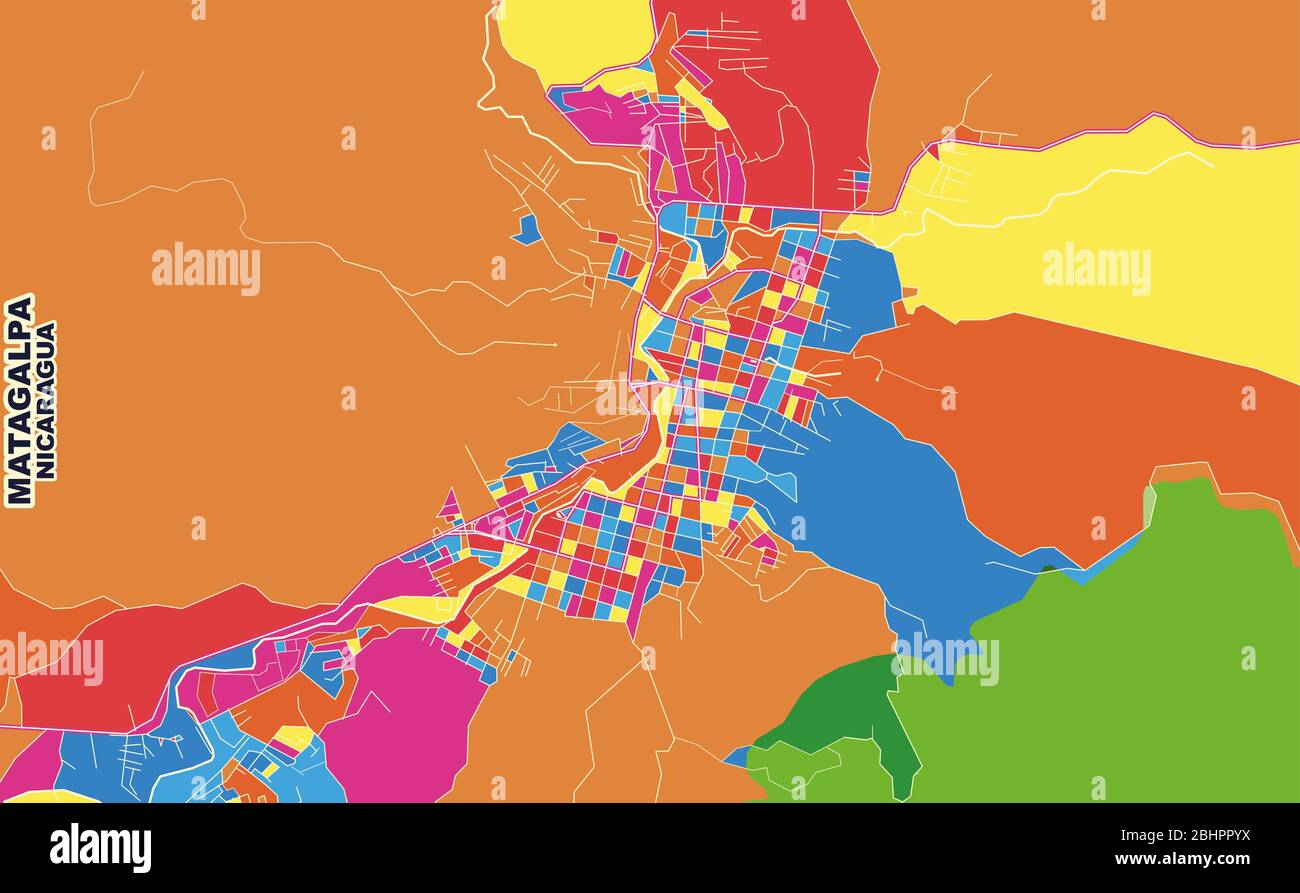 Vector map of matagalpa hi-res stock photography and images - Alamy