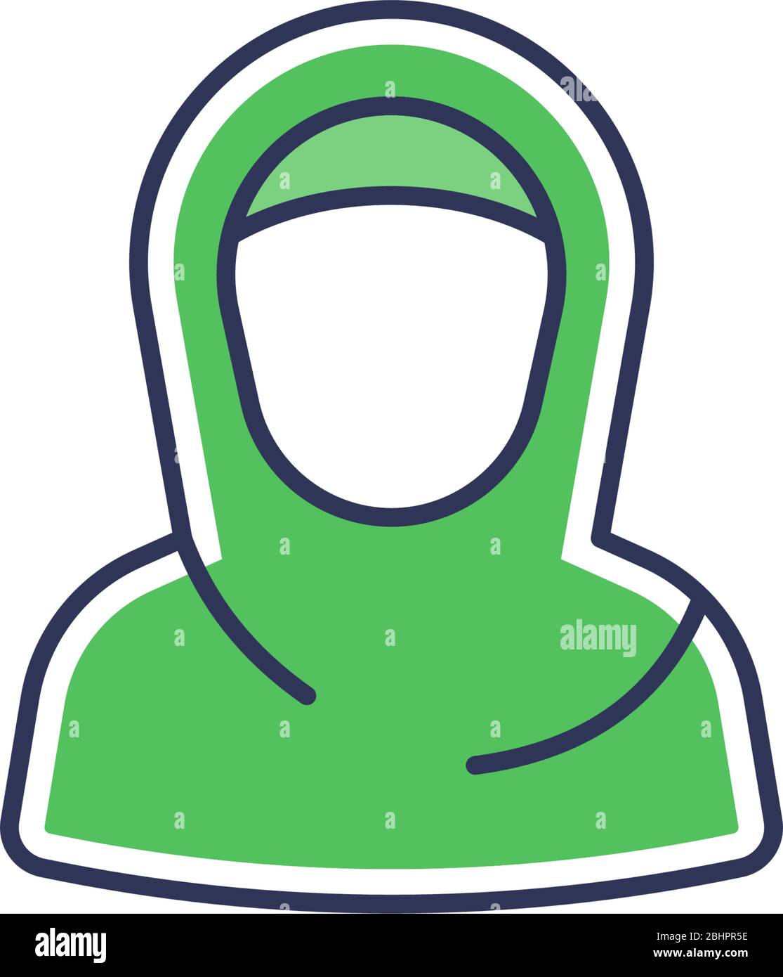 muslim woman vector icon symbol isolated on white background Stock ...