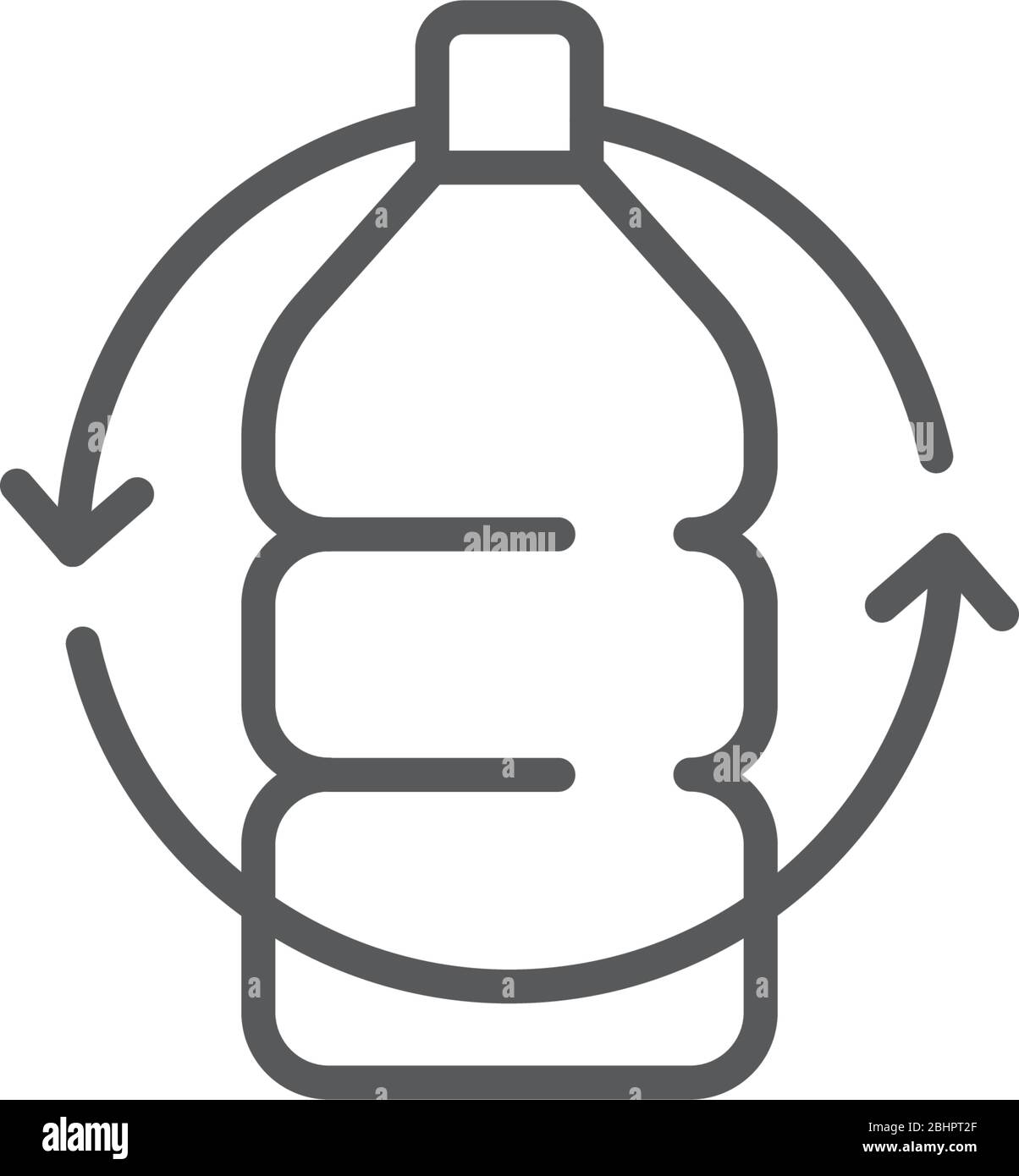 Recycle plastic bottle vector icon symbol isolated on white background ...