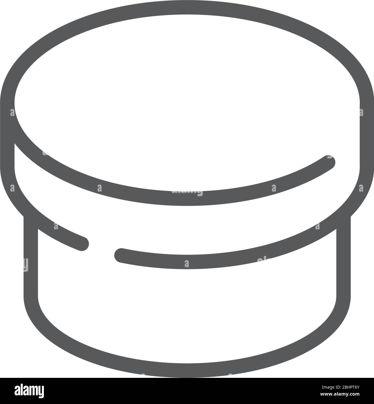 Round box vector icon symbol isolated on white background Stock Vector ...