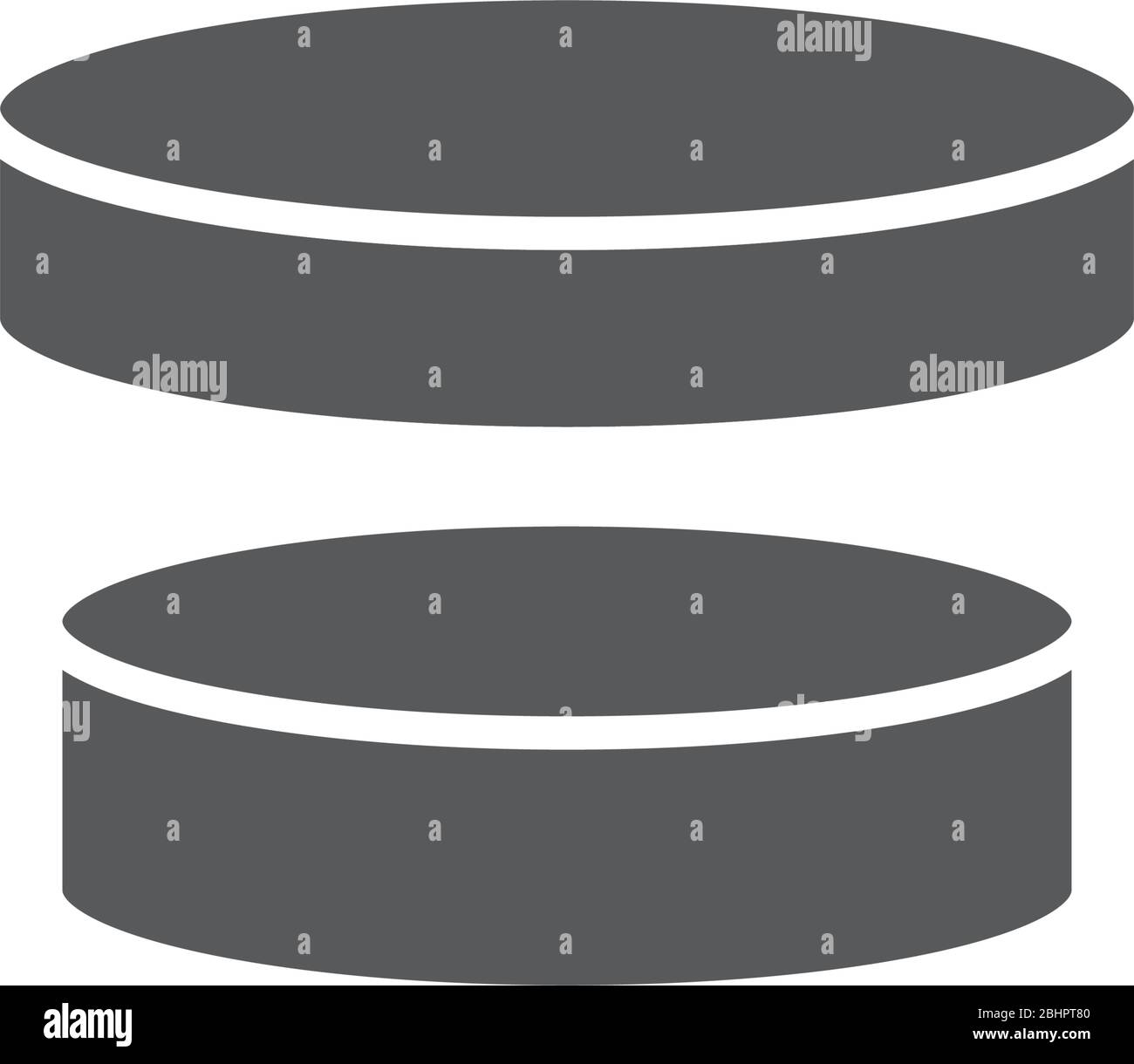 Round box vector icon symbol isolated on white background Stock Vector ...