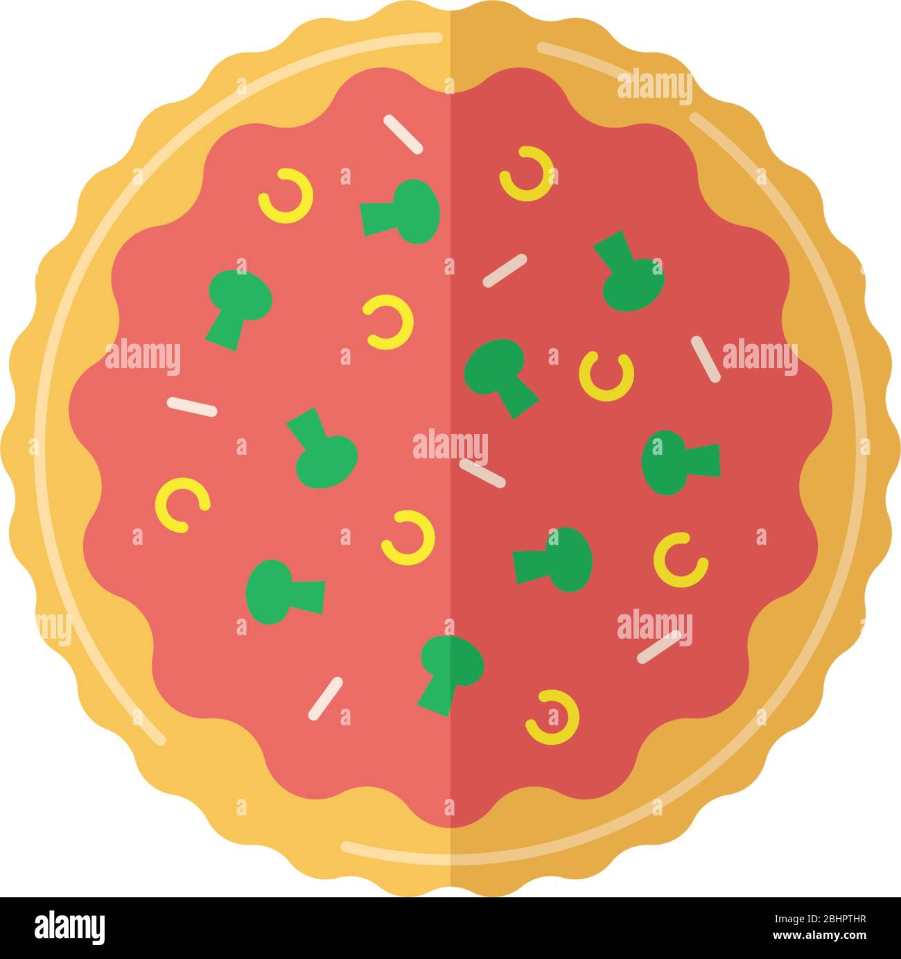Pizza vector icon symbol delicious food isolated on white background ...