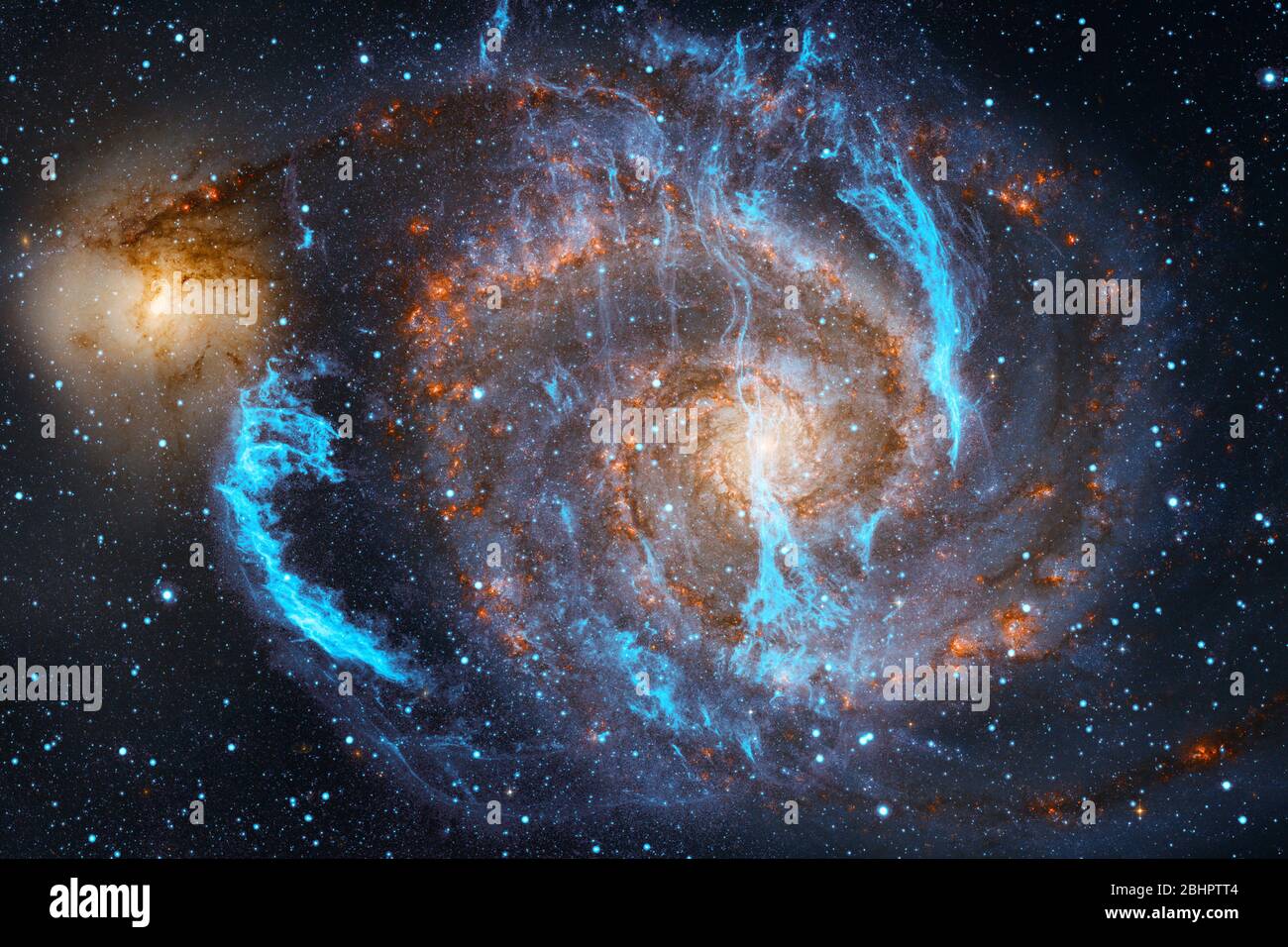 Universe scene with stars and galaxies in deep space showing the beauty ...