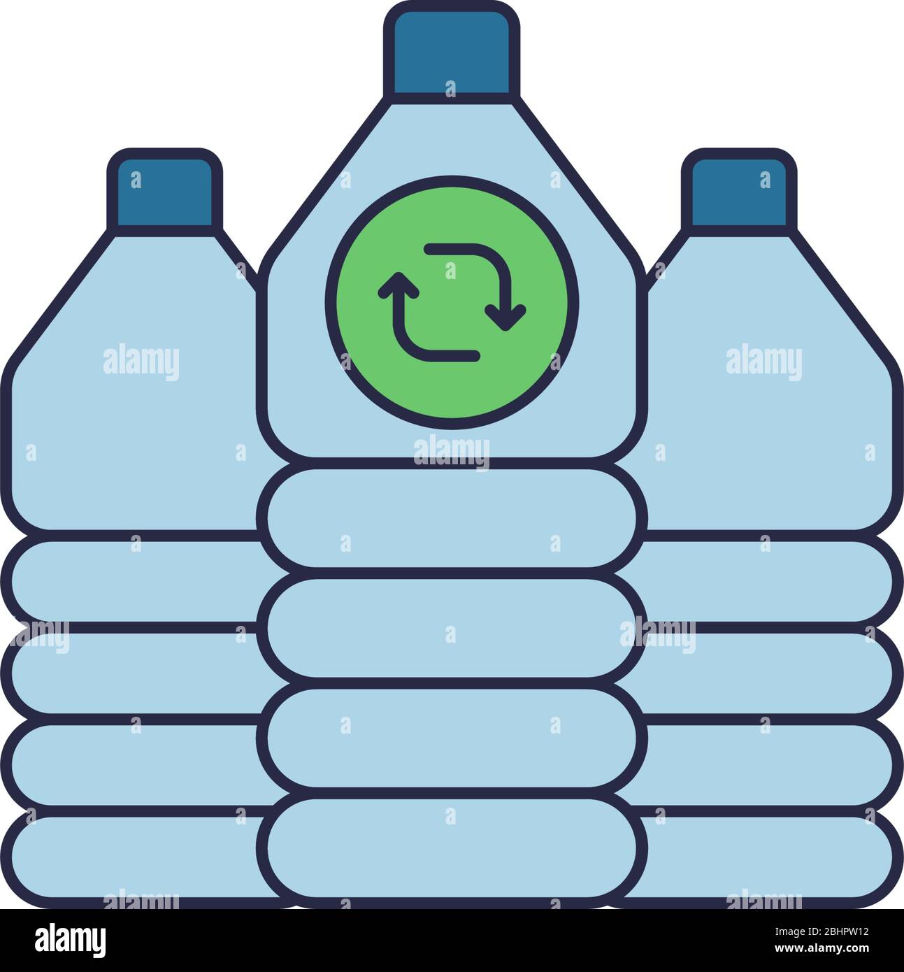 Recycle plastic bottle vector icon symbol isolated on white background ...