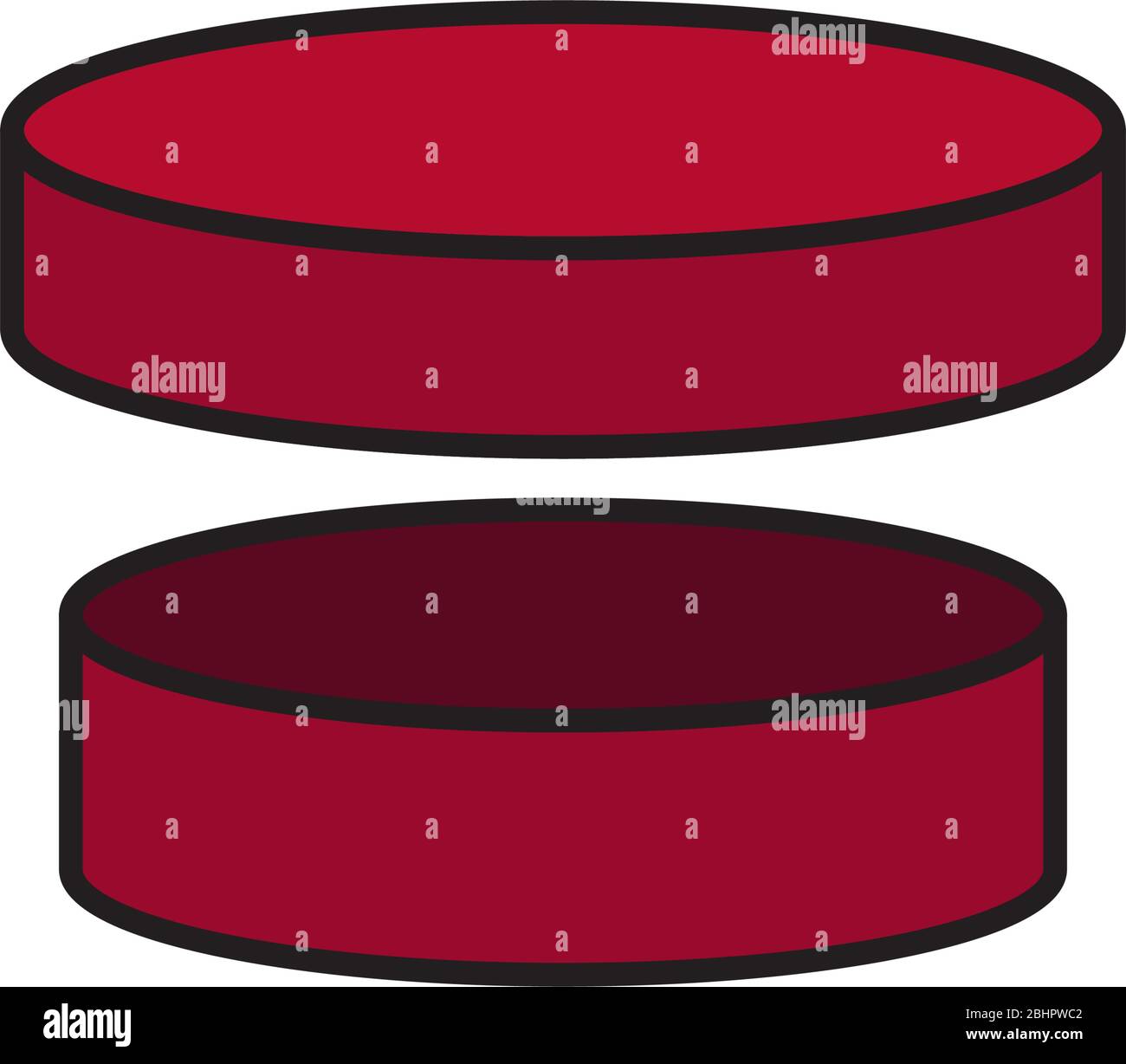 Round box vector icon symbol isolated on white background Stock Vector ...