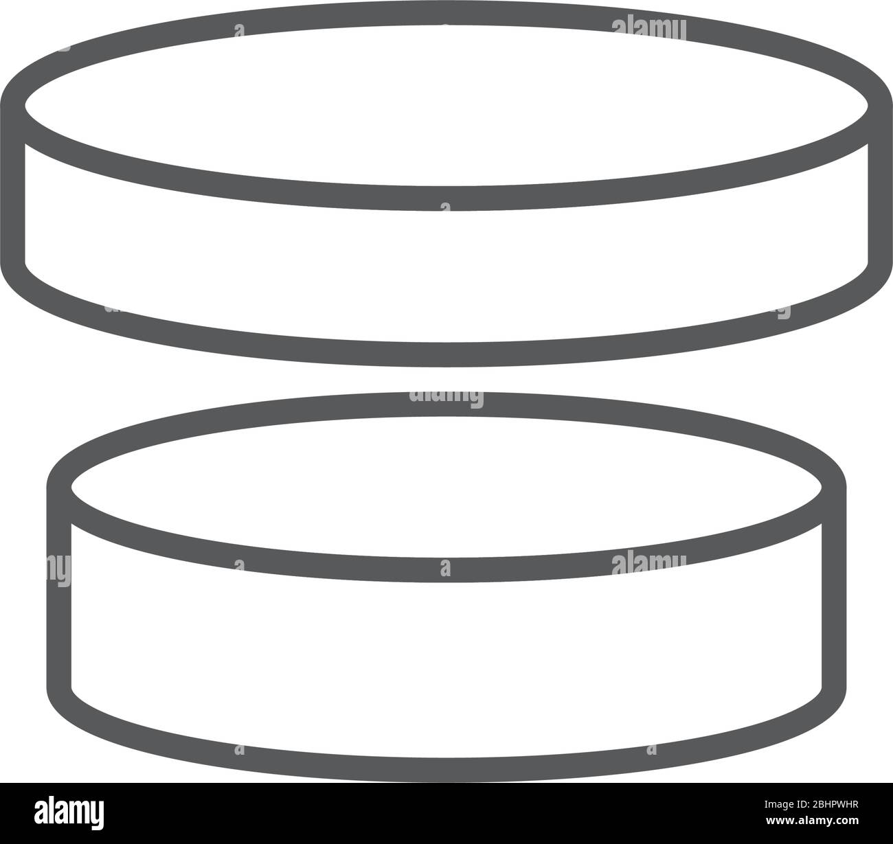 Round box vector icon symbol isolated on white background Stock Vector ...