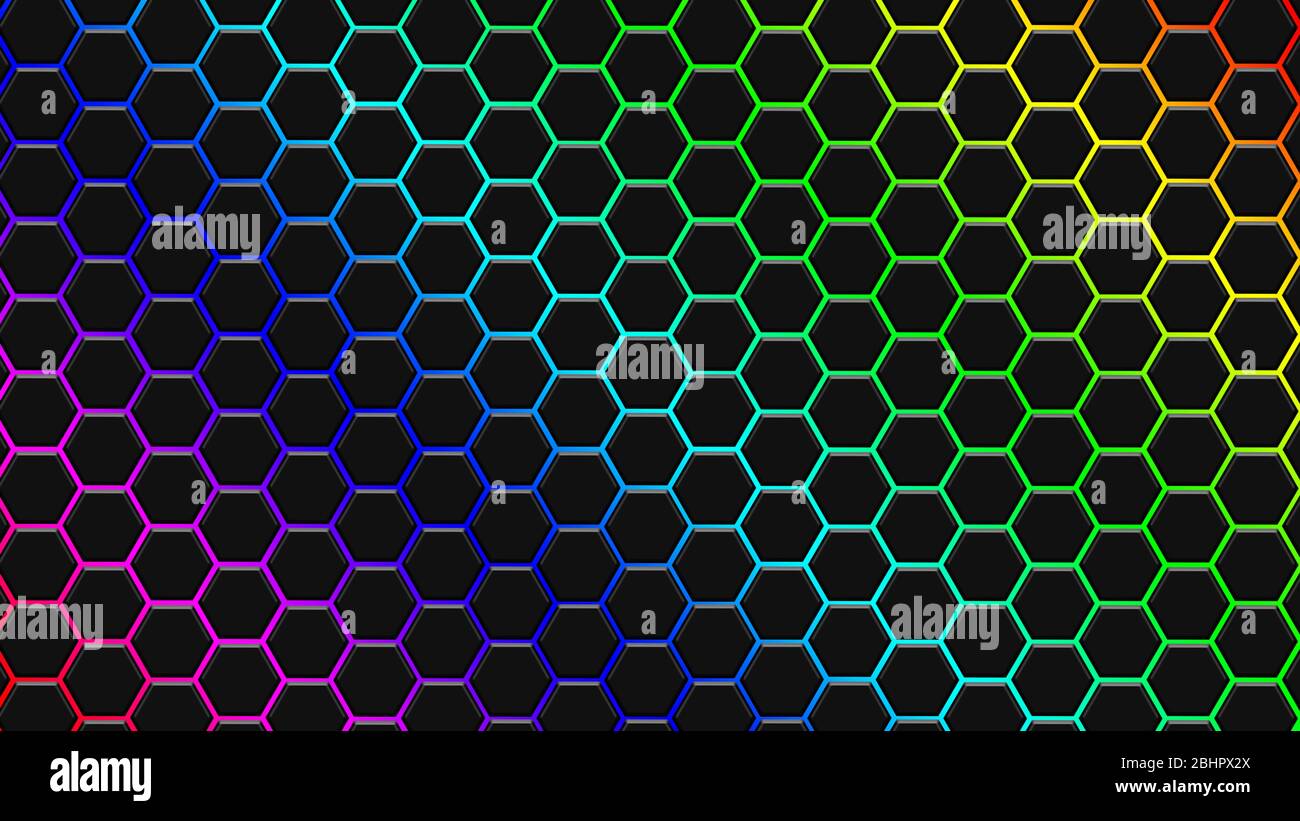 Spectrum colorfull hexagonal texture. Abstract background for design ...