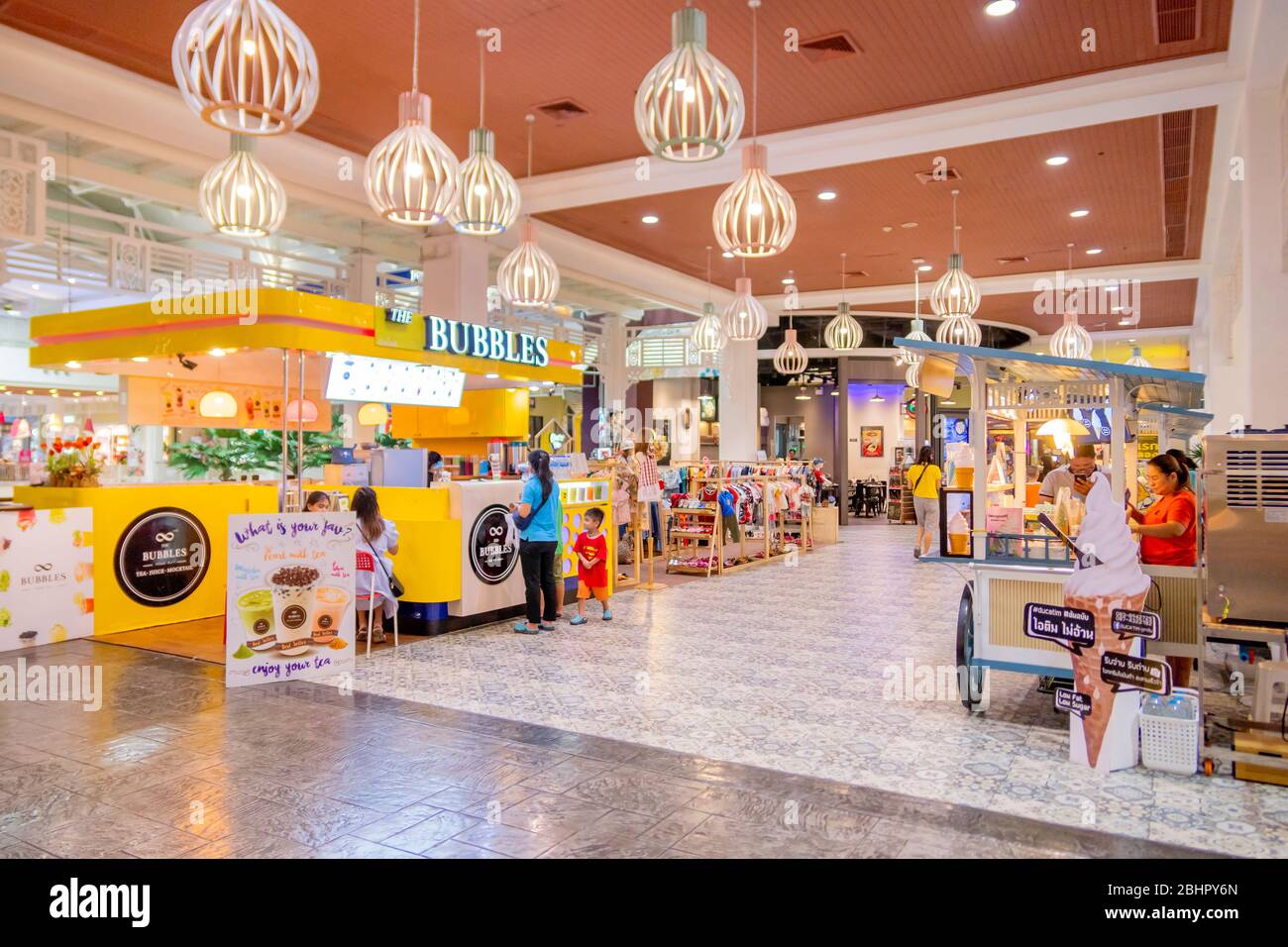 The Village market shopping mall interior modern design with many ...