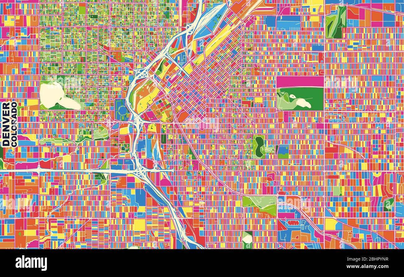 Denver colorado map hi-res stock photography and images - Alamy