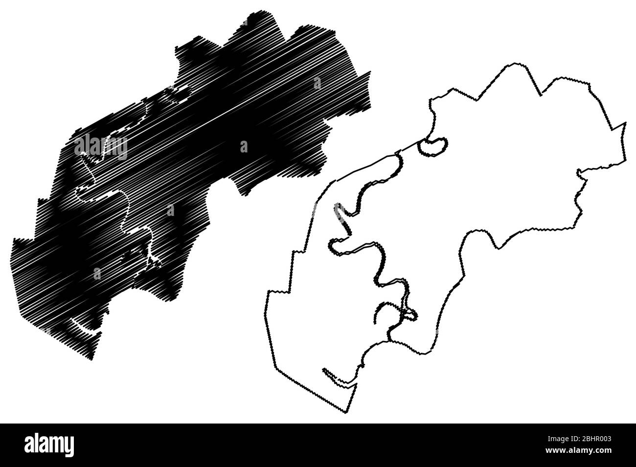 Oral City (Republic of Kazakhstan, West Kazakhstan Region) map vector ...