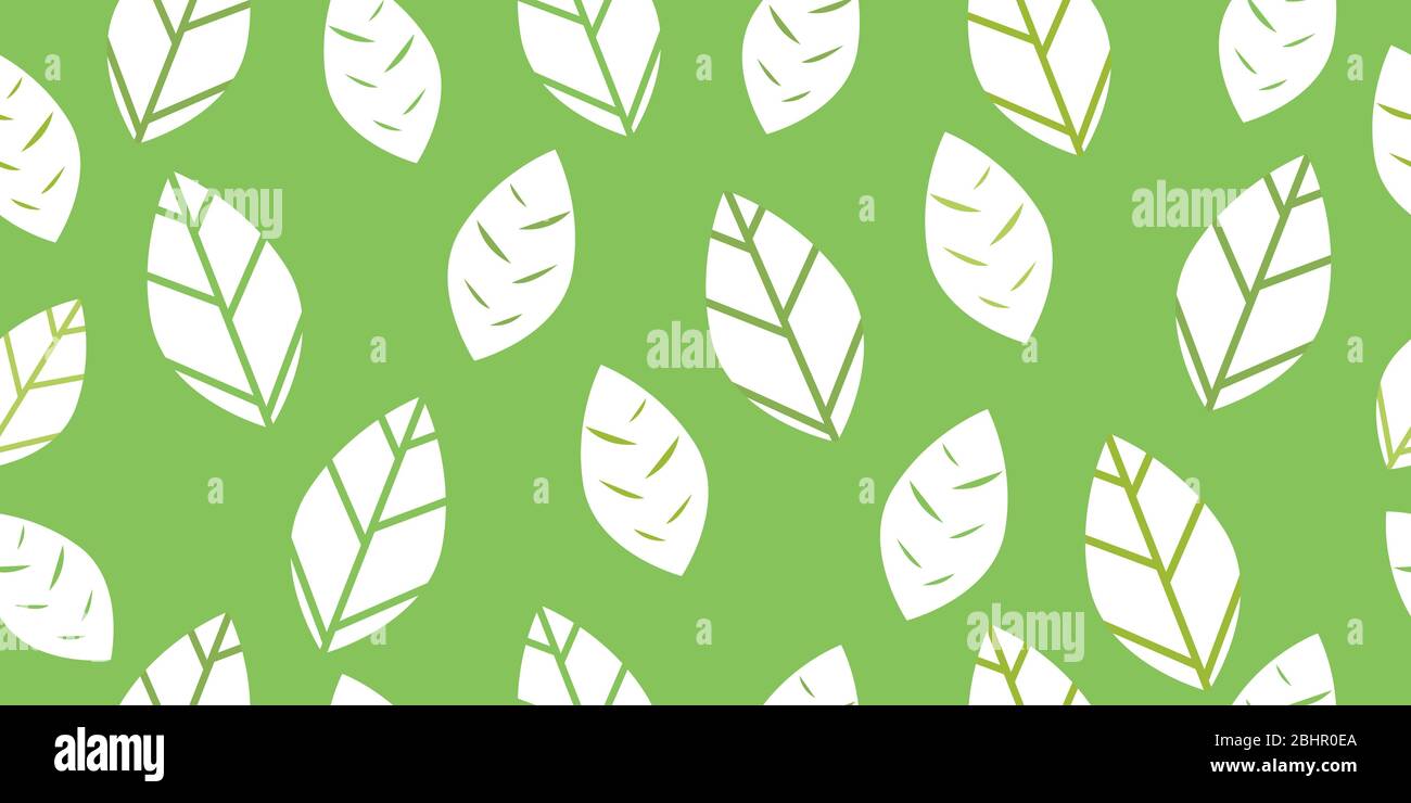 Seamless pattern from abstract leaves. Ecological concept and ...