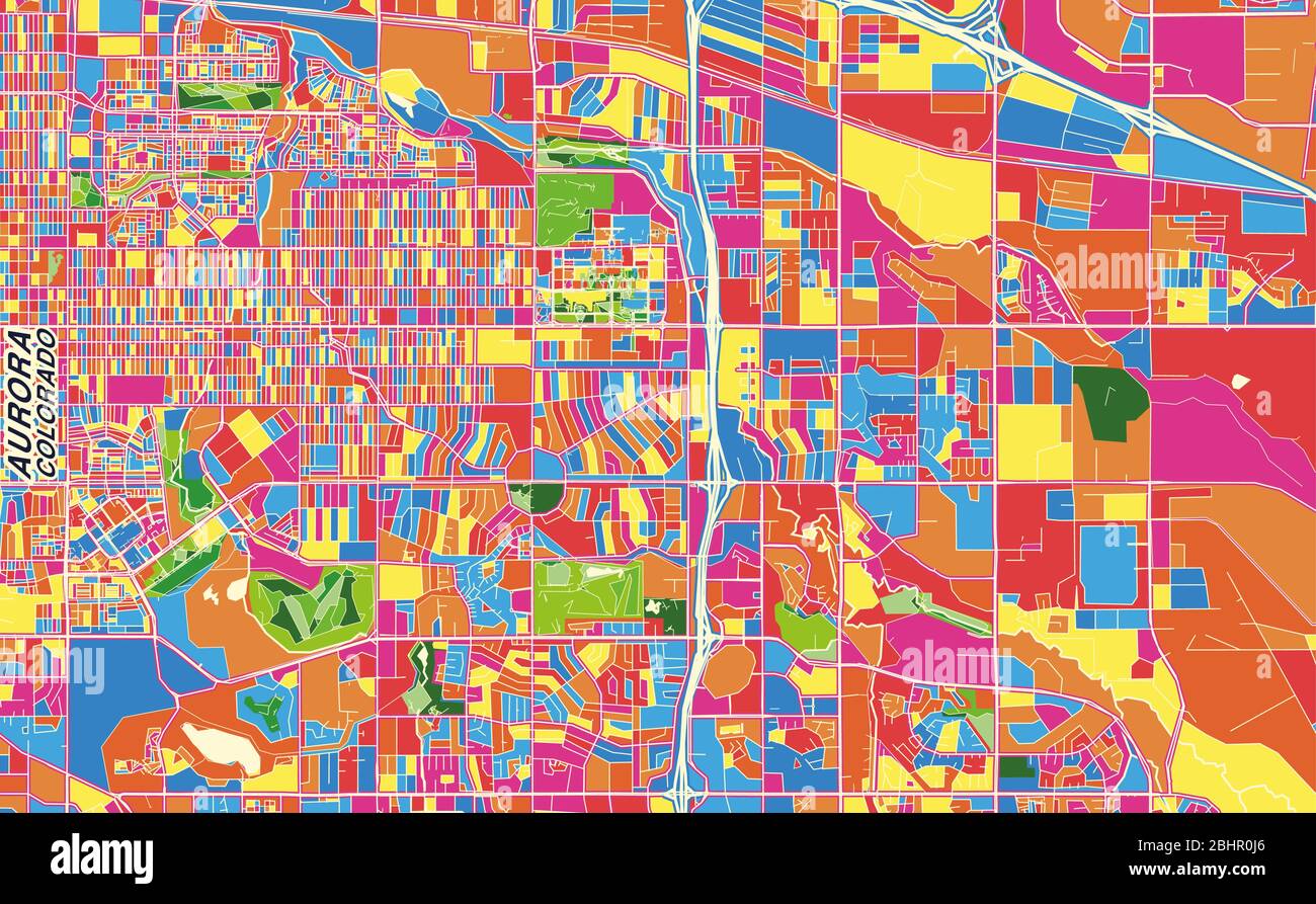 Us Map Aurora Colorado Colorado Map State Stock Illustrations