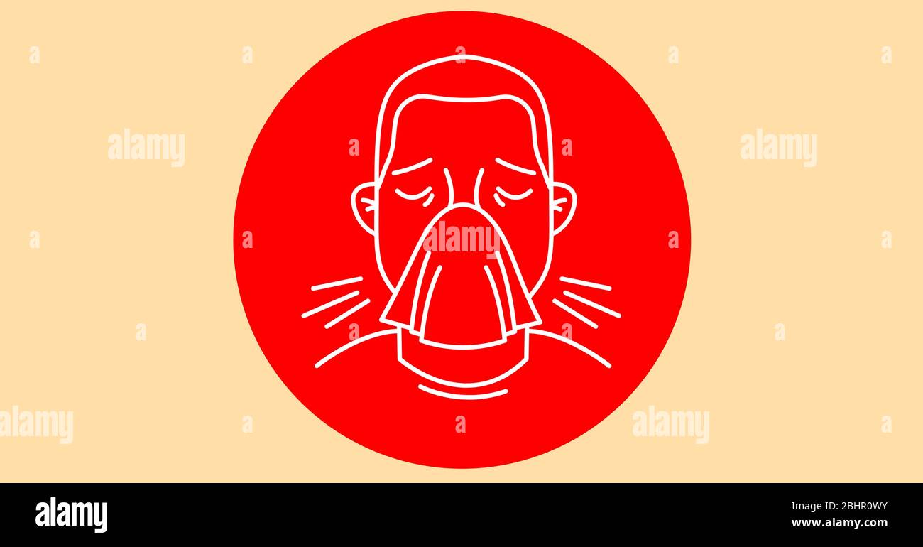 Person wearing a face mask. Precautions social distancing hygiene ...