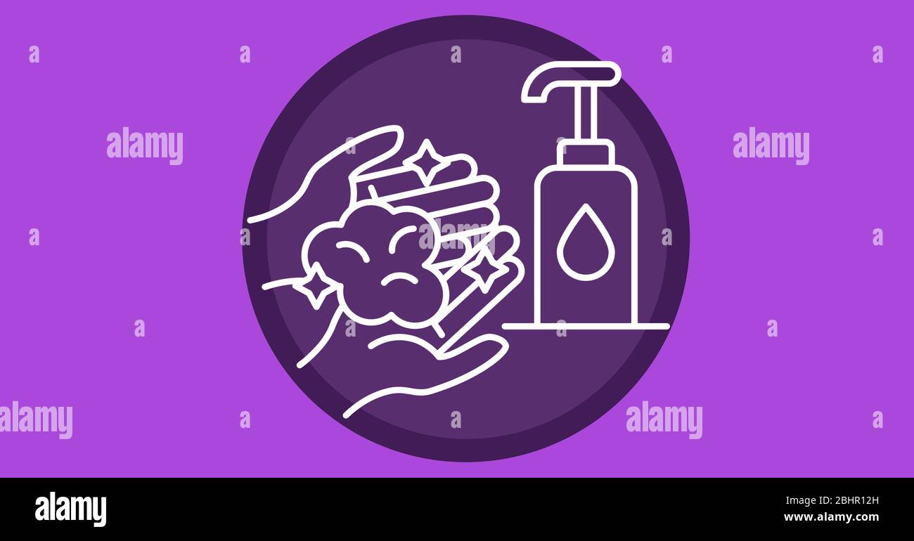 Illustration of hand washing. Precautions cleanliness hygiene for ...