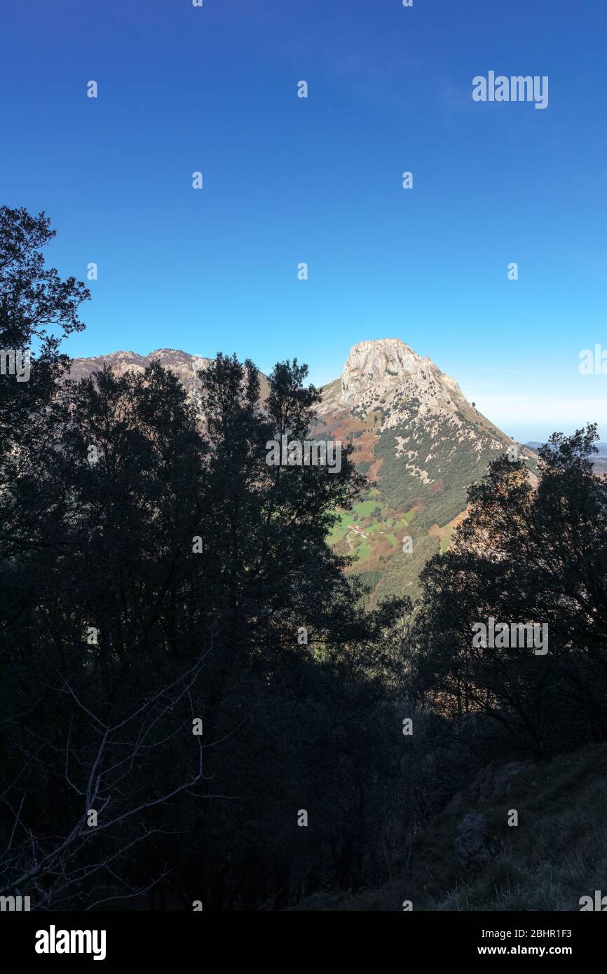 mountains peak in the basque country Stock Photo - Alamy
