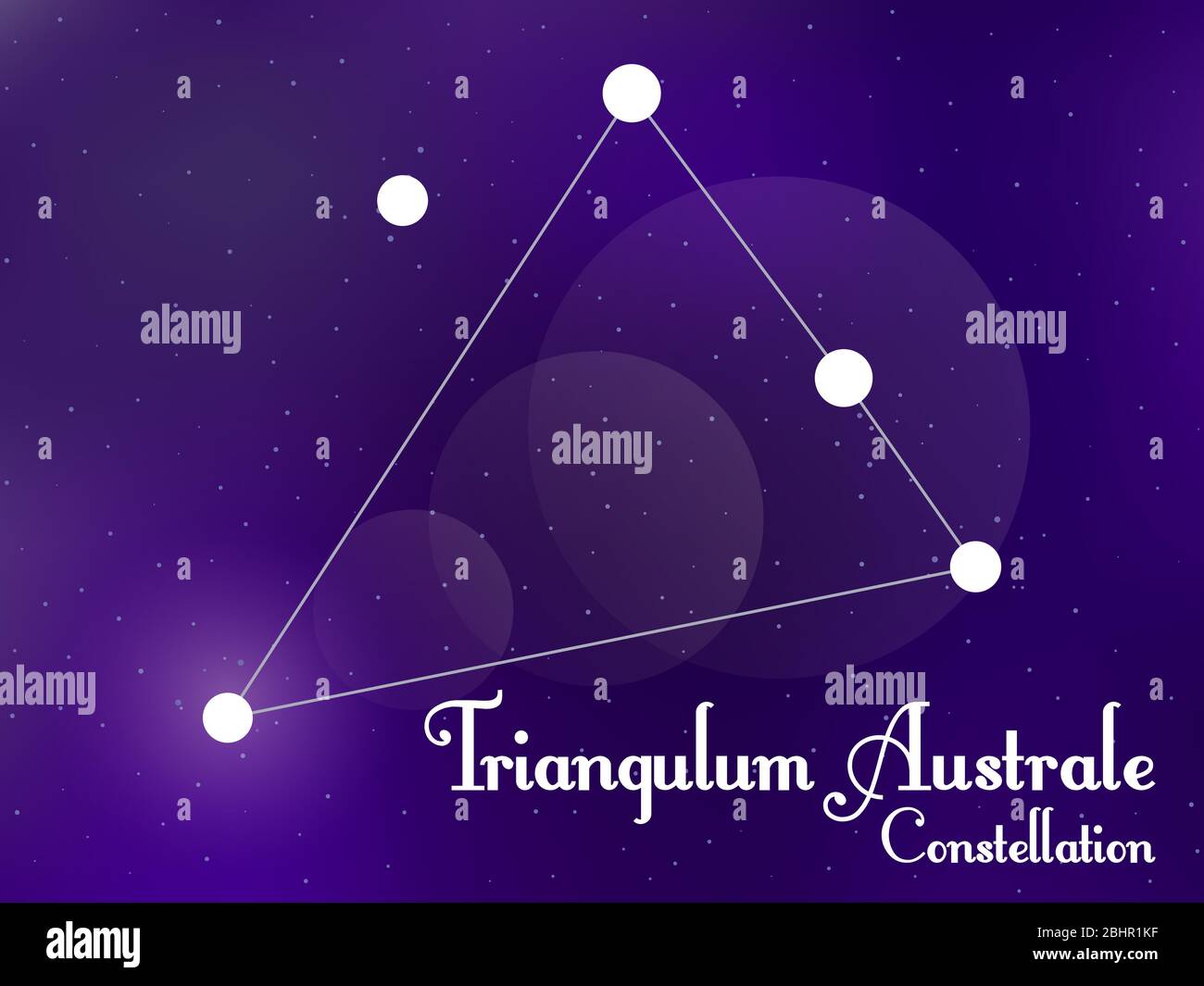 Triangulum Australe constellation. Starry night sky. Cluster of stars ...