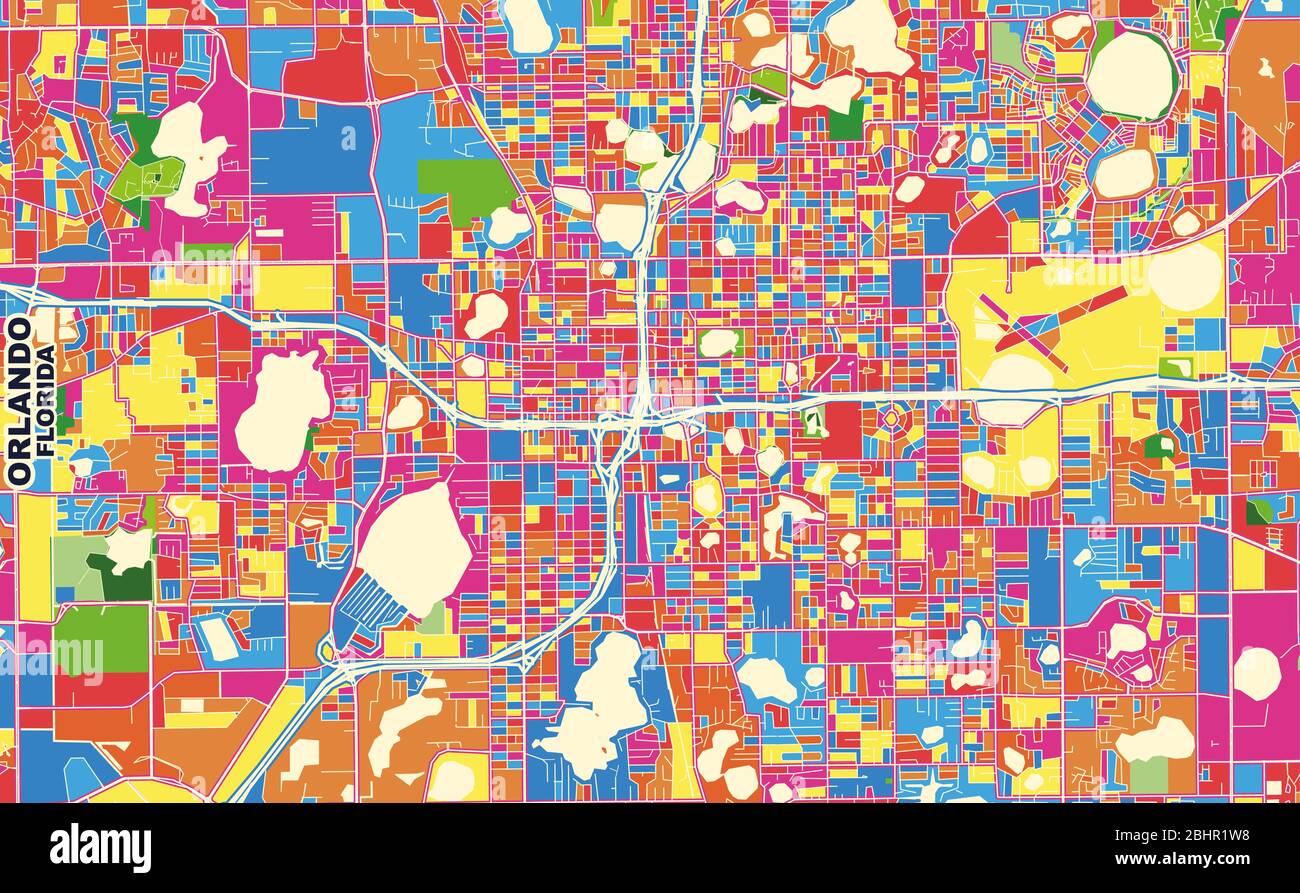 Orlando map Stock Vector Images - Alamy
