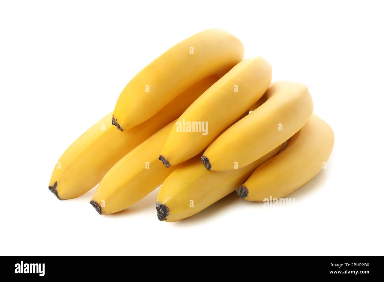 Banana cluster isolated on white background. Fresh fruit Stock Photo ...