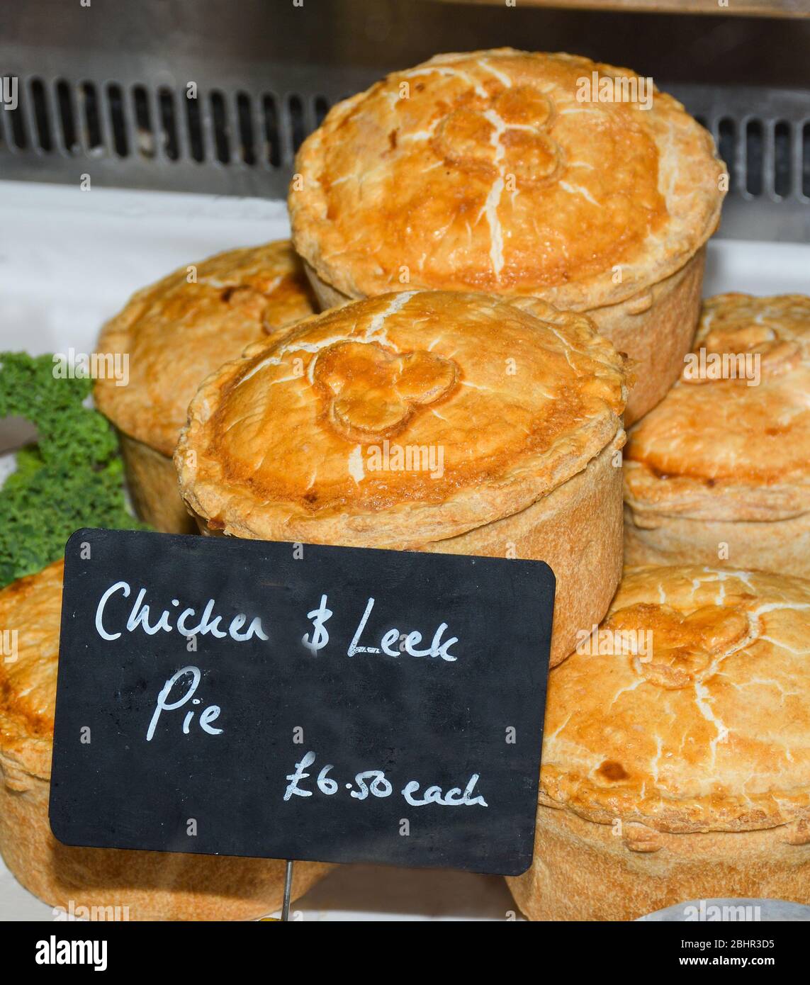 Traditional British puff pastry items, displayed in a bakery or pastry ...