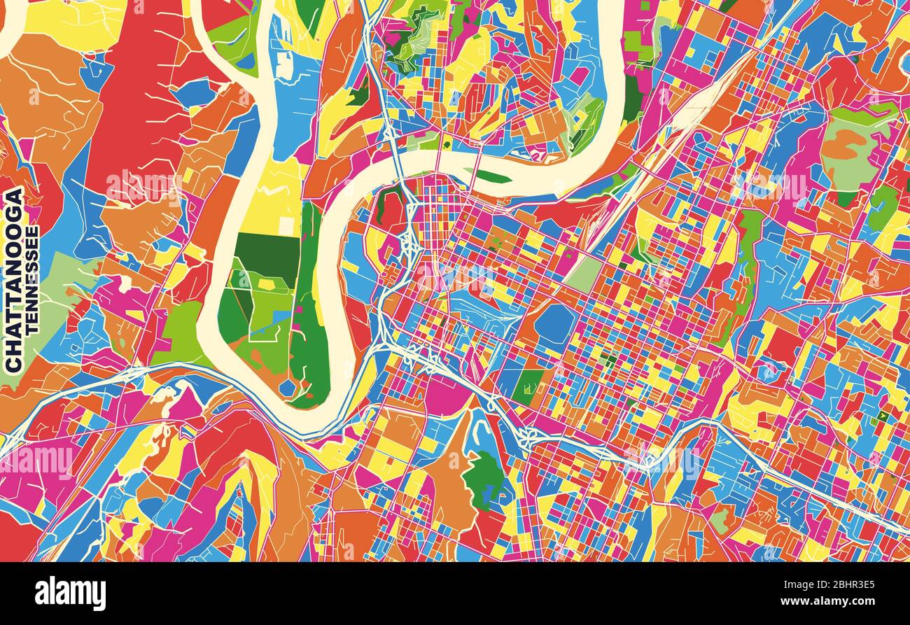 Map of chattanooga Stock Vector Images - Alamy