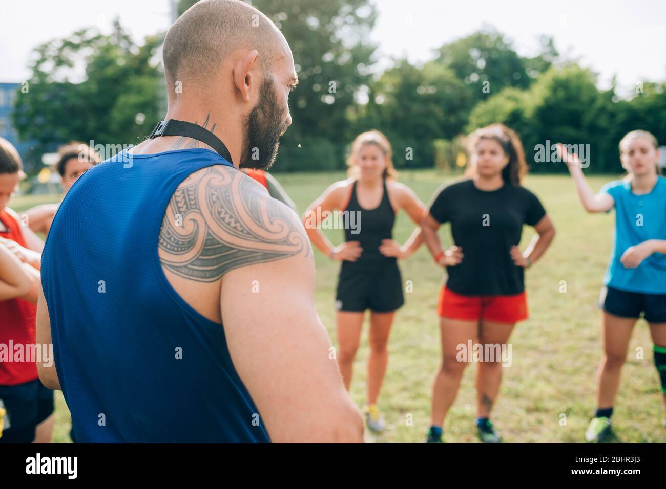 Female rugby training with men hi-res stock photography and images - Alamy