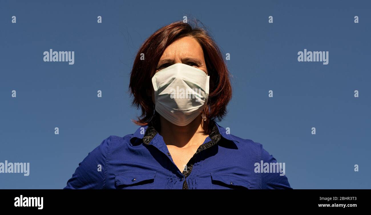 woman wearing a mask outdoor Stock Photo - Alamy