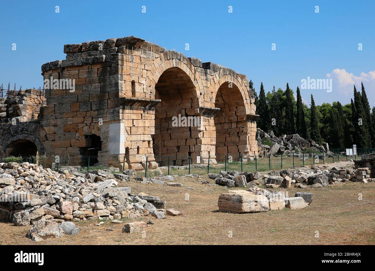 Hierapolis-Pamukkale. Ancient Greek city. The Basilica Bath. 3rd ...
