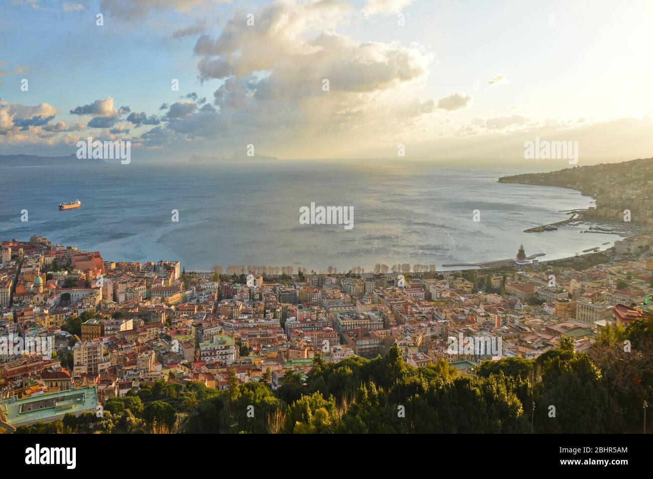 Panoramic view of Naples, a city in southern Italy Stock Photo - Alamy