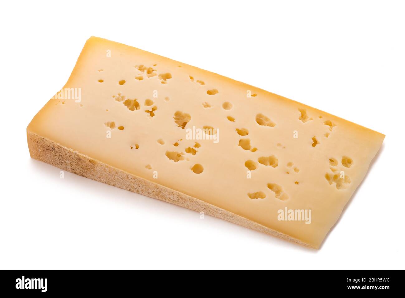 Slice of cheese isolated on white background Stock Photo - Alamy