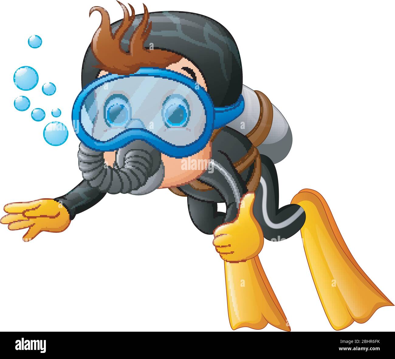 Boy Snorkeling Stock Vector Images - Alamy