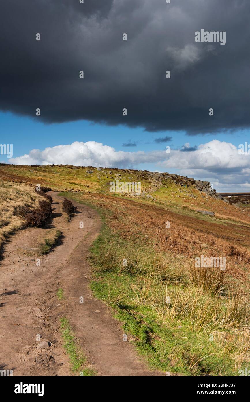 Burbage valley,Burbage moor,Peak district national park,Derbyshire ...