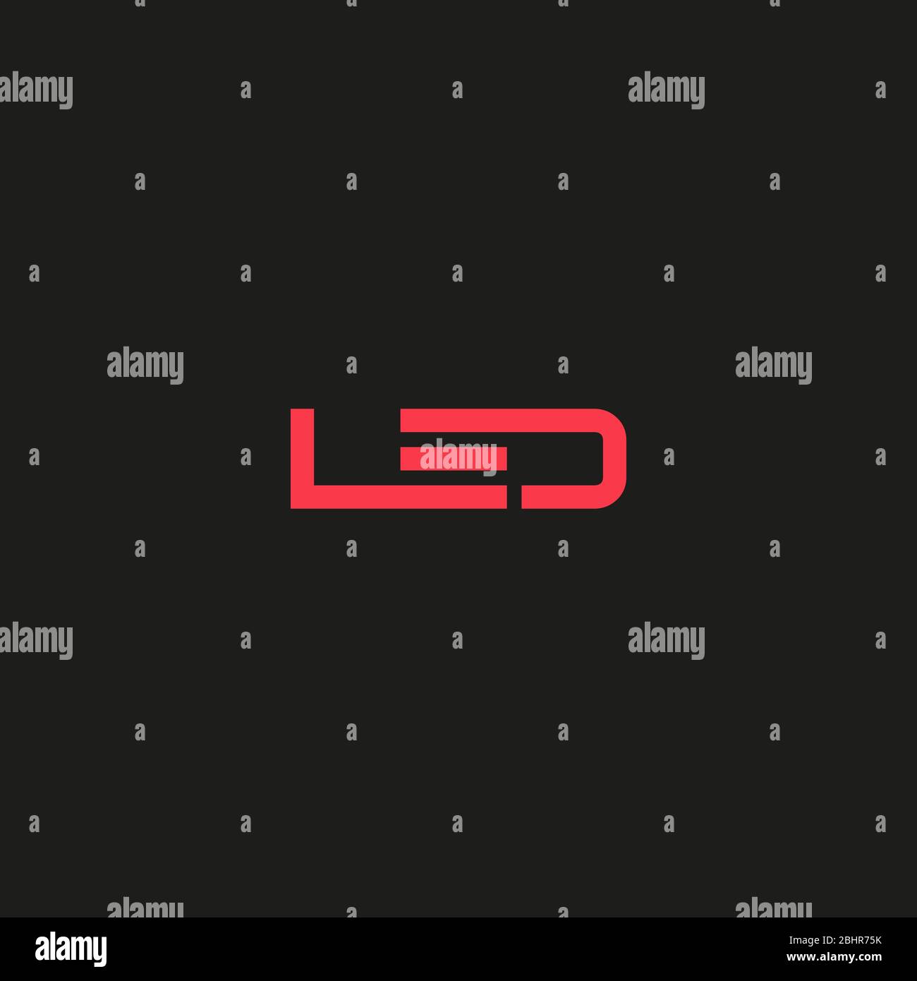 simple LED logo design , LED wordmark logo vector illustration Stock ...