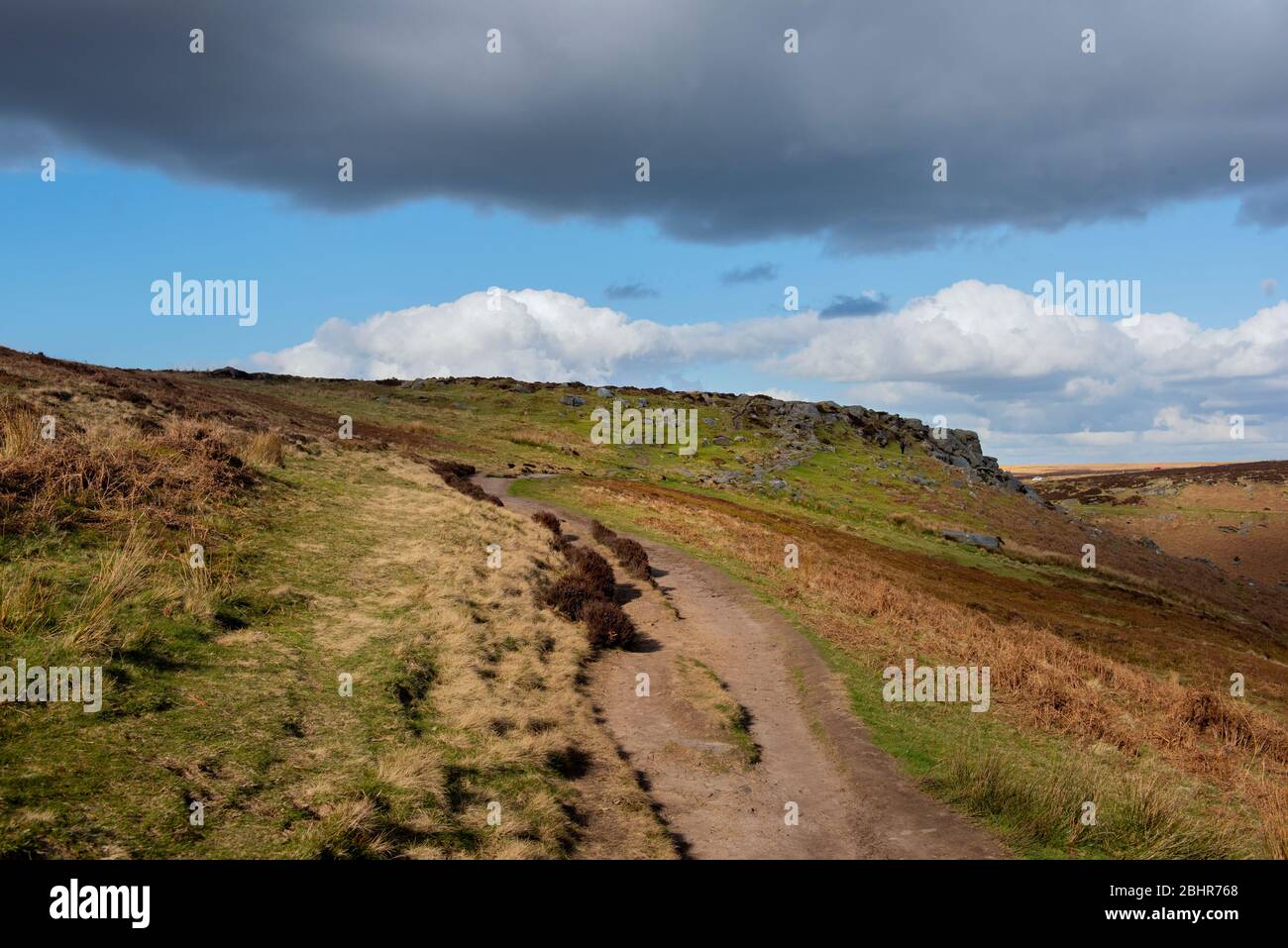 Burbage valley,Burbage moor,Peak district national park,Derbyshire ...