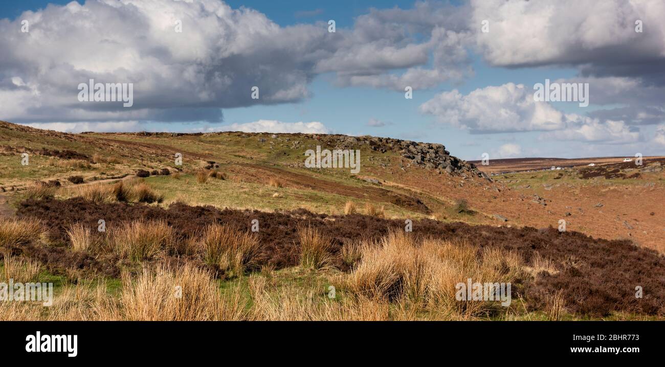 Burbage valley,Burbage moor,Peak district national park,Derbyshire ...