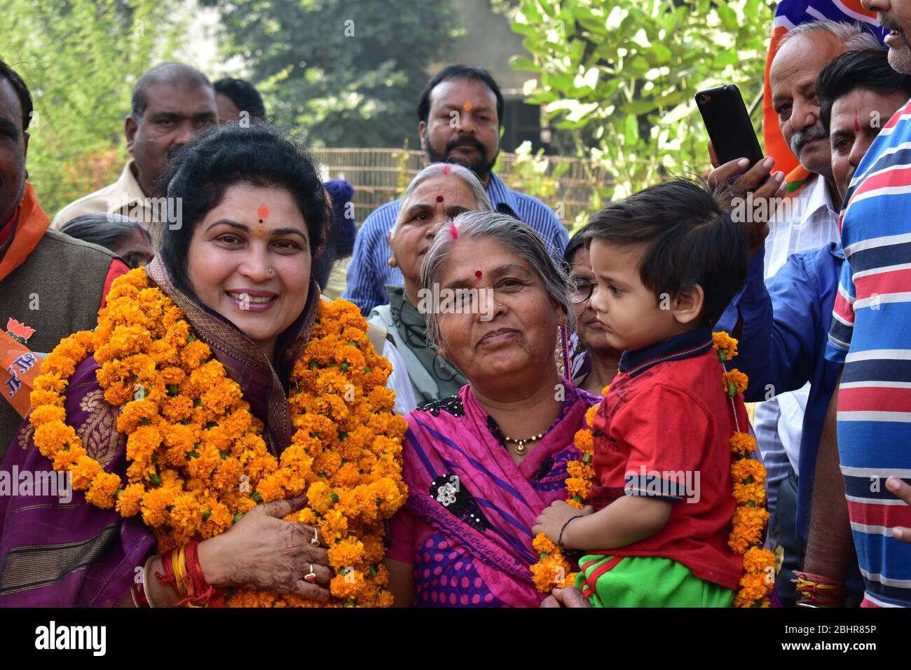 Krishna Gaur ji BJP pradesh mantri and EX mayor tree plantation Stock ...