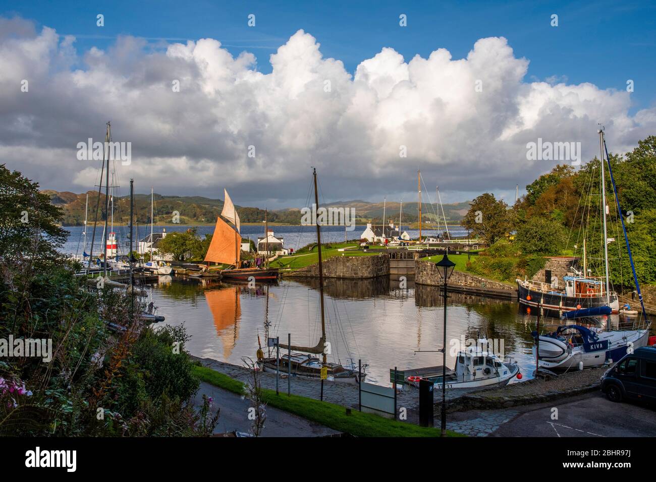 Crinan Canal Basin, Argyll Stock Photo - Alamy