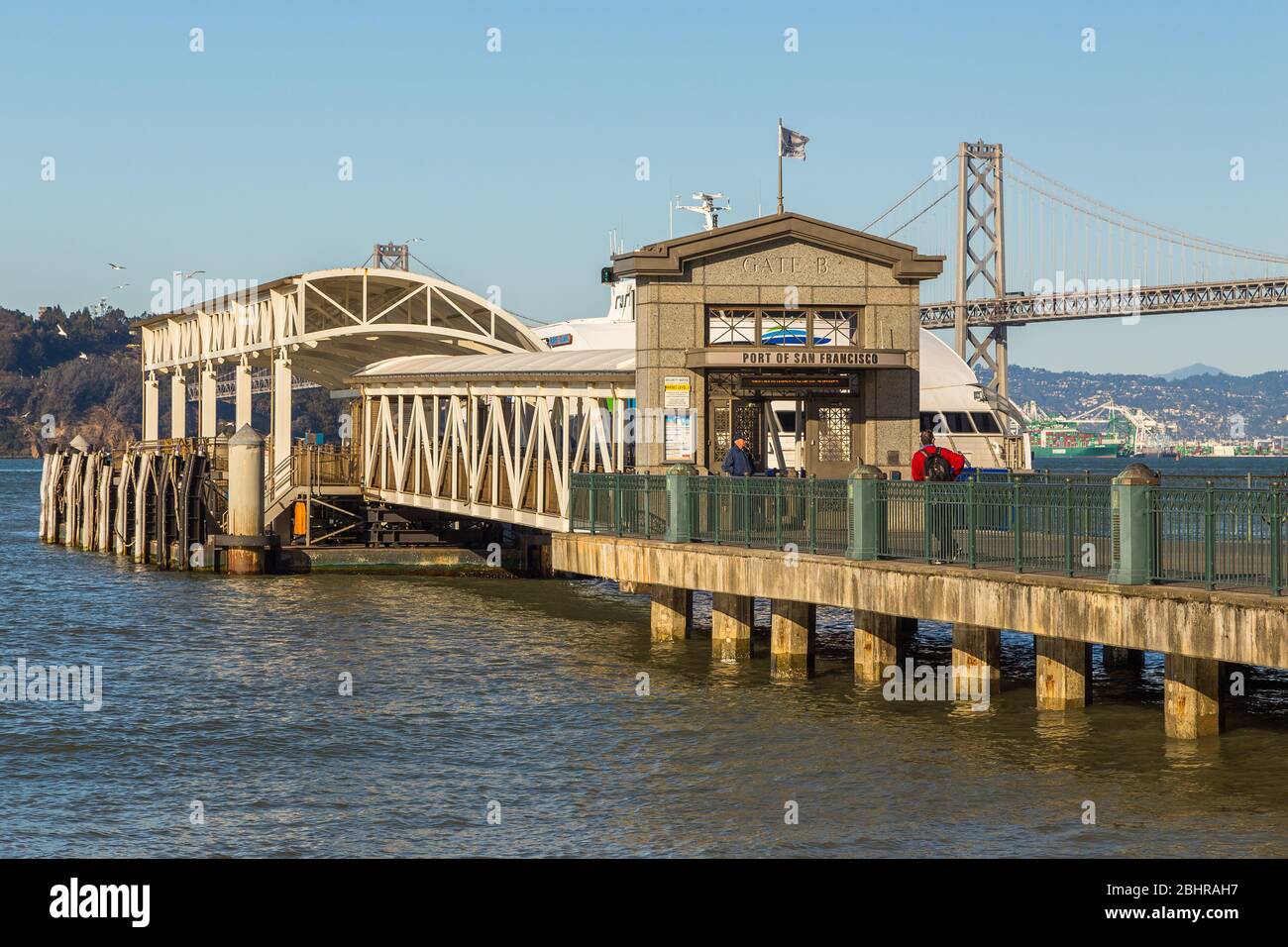 San Francisco, California, USA- 07 June: People at Gate B in the Port ...